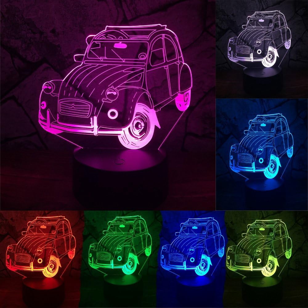YSITIANNA 3D SUV Car Truck Night Light Desk Optical Illusion Lamps 7 ...