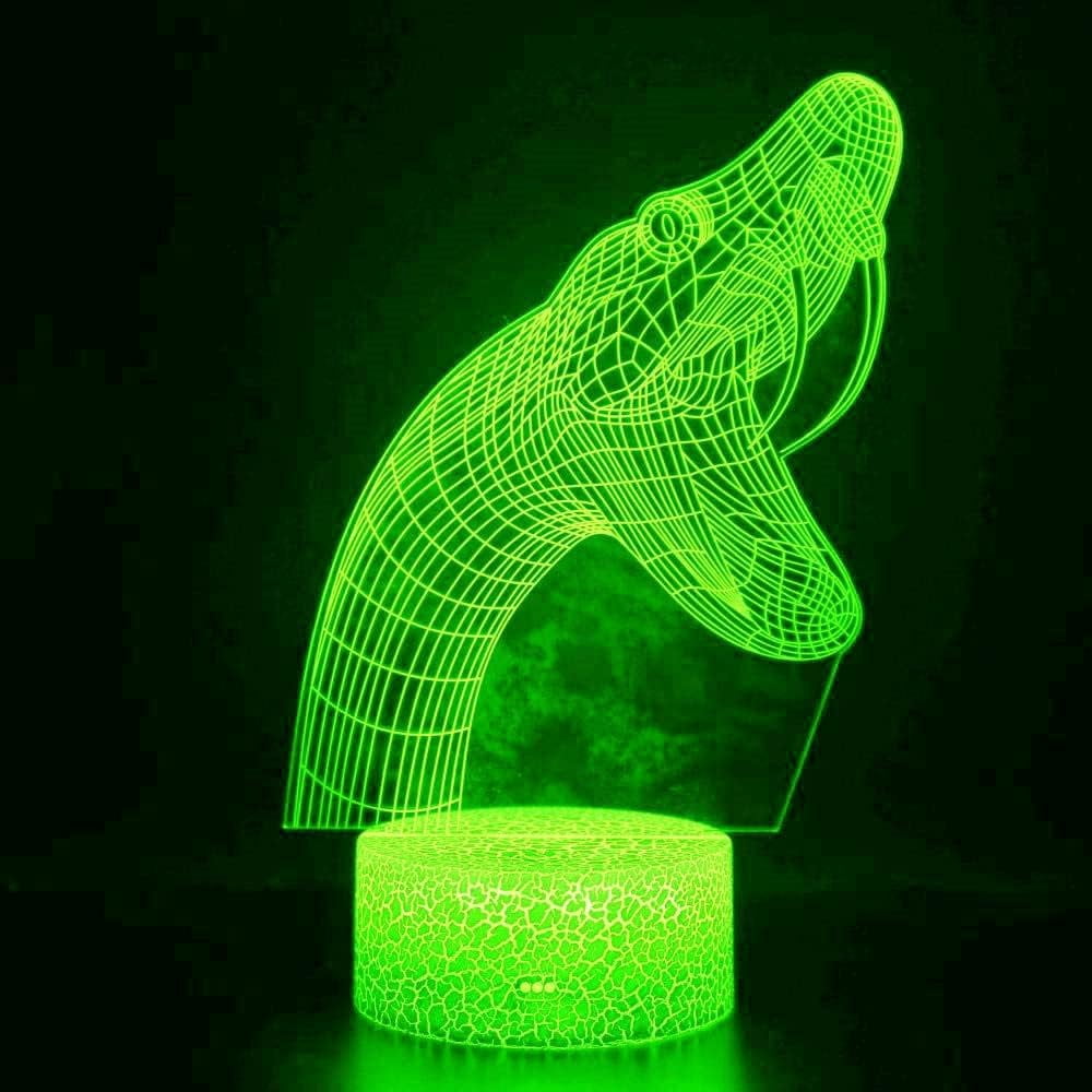 YSITIANNA 3D Snake Night Light Table Desk Optical Illusion Lamps 16 ...