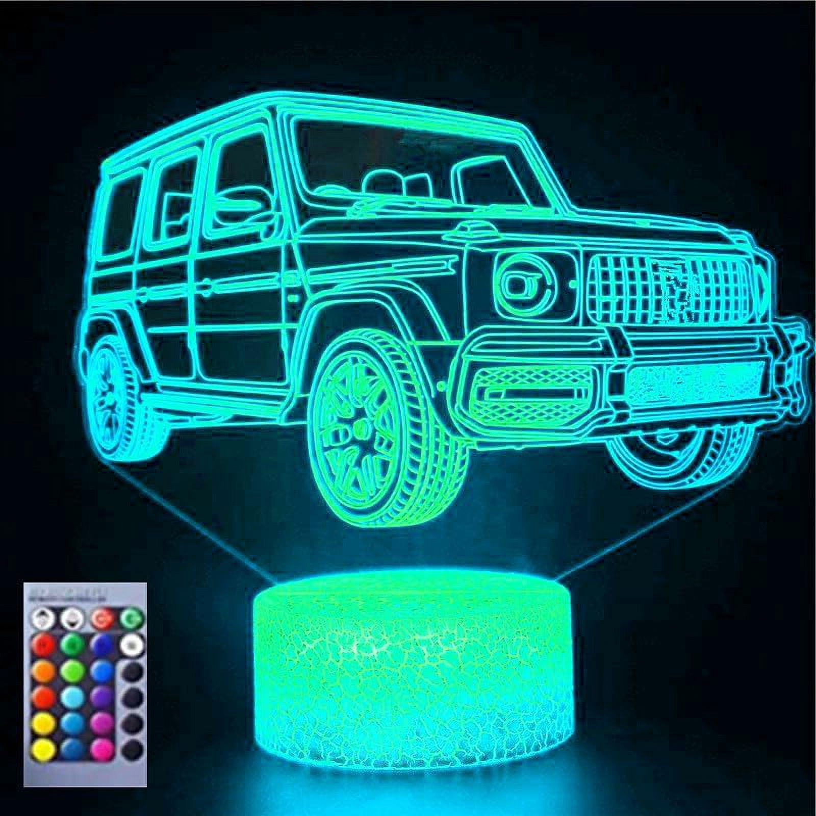 YSITIANNA 3D Sport Car Night Light Led Decor Table Desk Optical ...