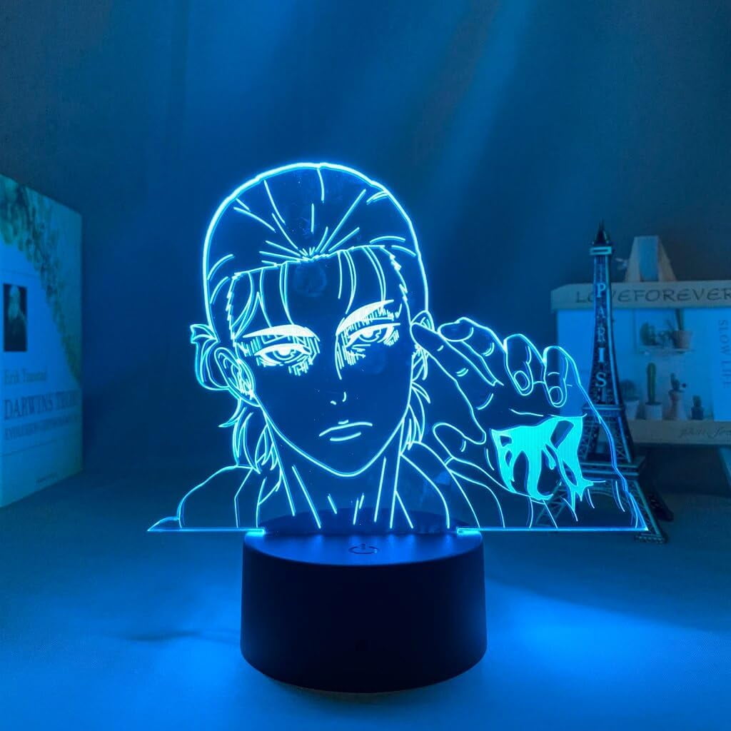 YSITIANNA Attaok on Titcn Anime 3D Night Light 16 Colors Changing Touch ...