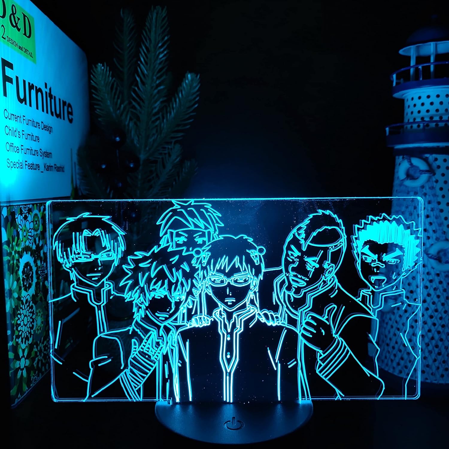 YSITIANNA The Disastrous Life Of Saiki K Anime 3D Night Light 16 Colors ...