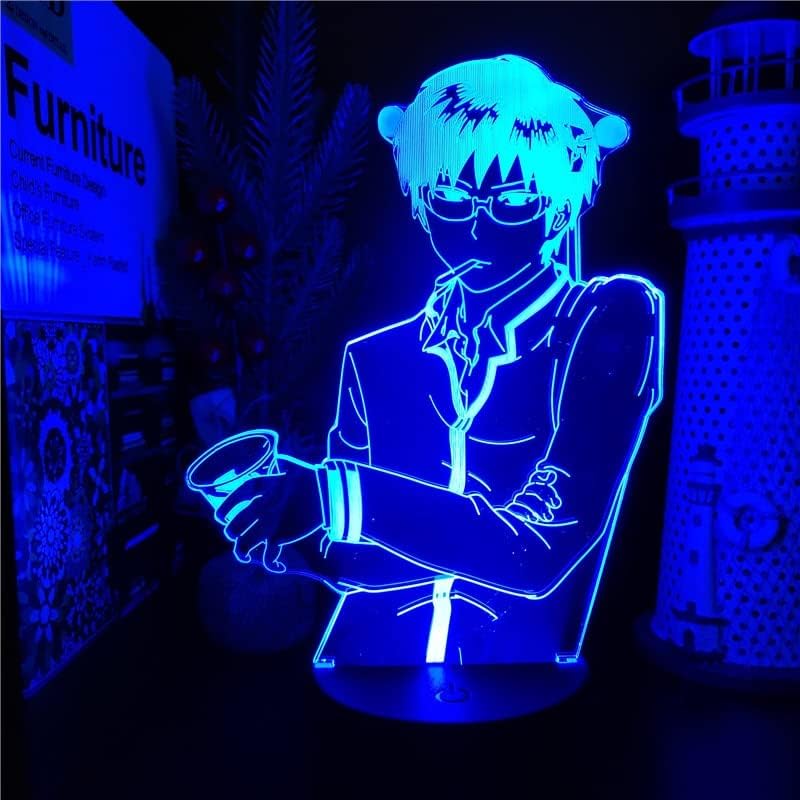 YSITIANNA The Disastrous Life Of Saiki K Anime 3D Night Light 16 Colors ...