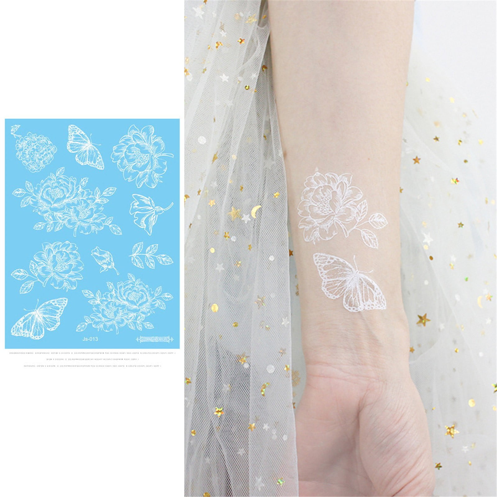 YSJZBS Black Temporary Tattoos For Women Girls Lace Tattoo Stickers ...