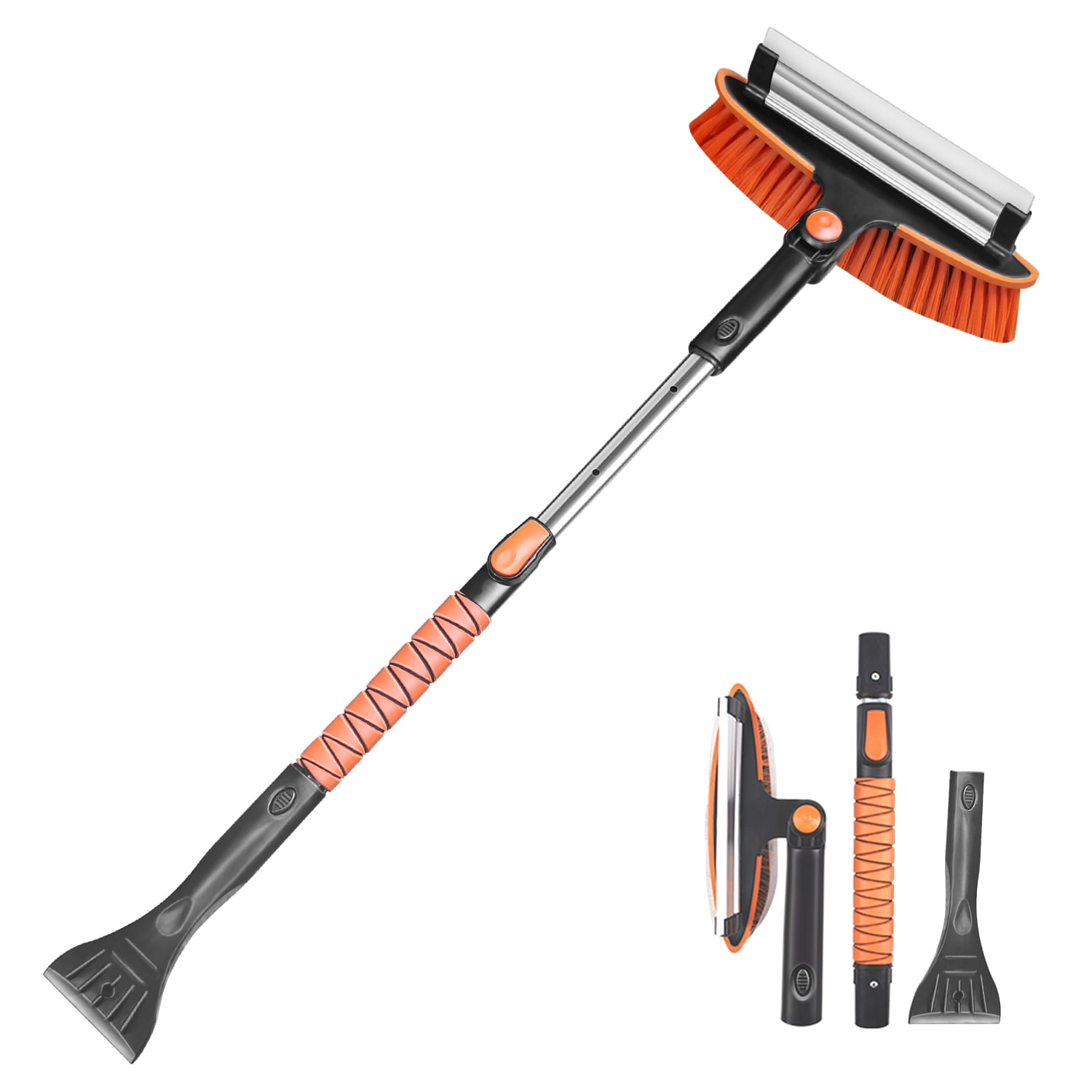 YSMJ 34'' to 41'' Extendable Snow Brush, Ice Scraper for Car Windshield ...