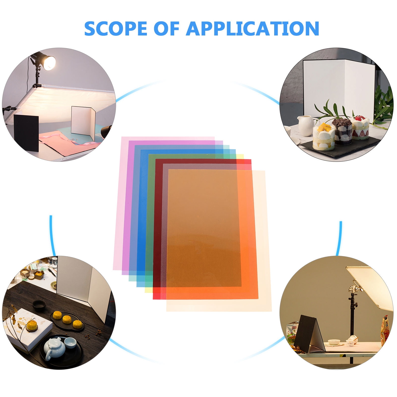 YSNOOWE 1 Set Light Gels Color for Photography Lighting Flat Sheet 11 ...