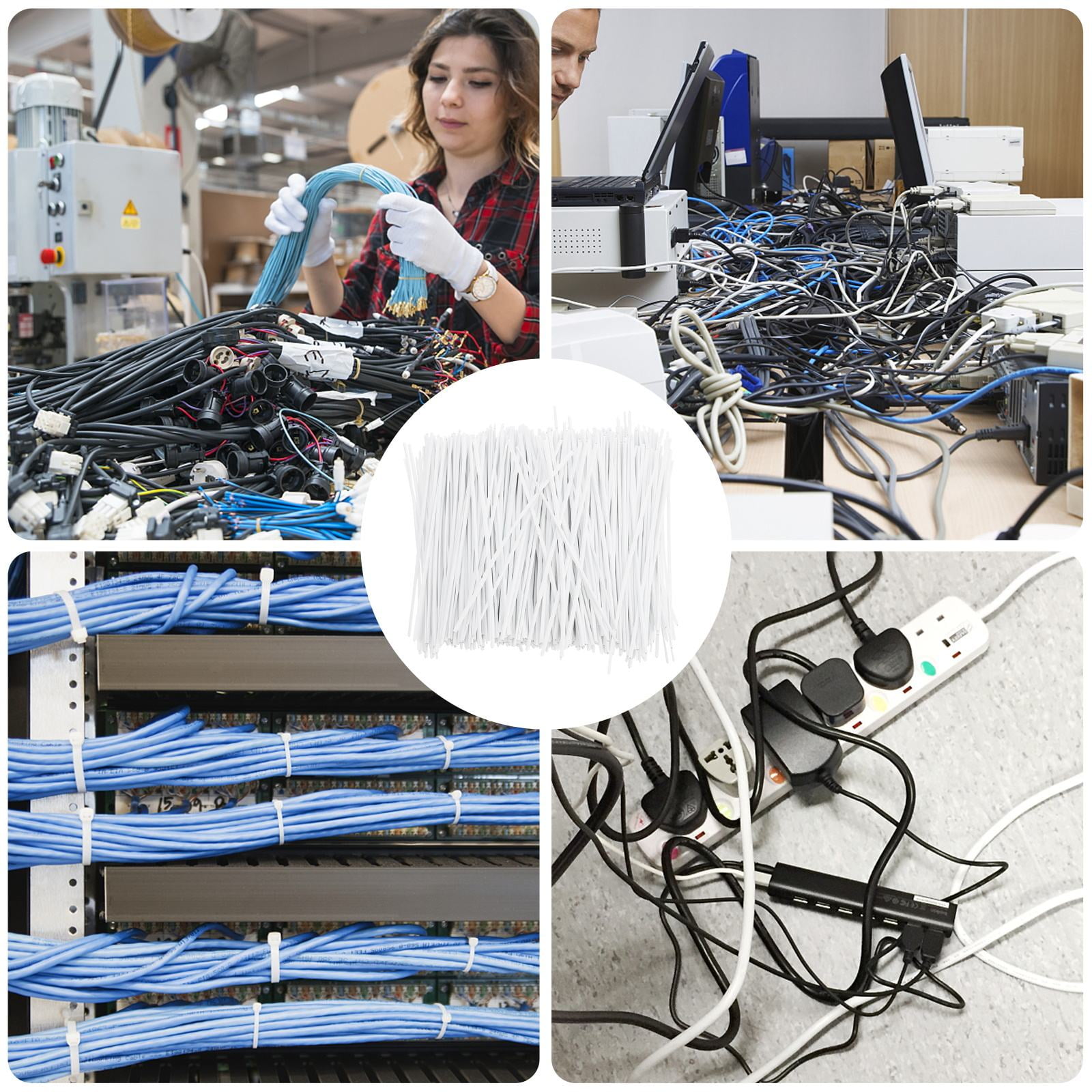 YSNOOWE 1000Pcs Metal Tie Wraps with Iron Core for Wire Organization ...