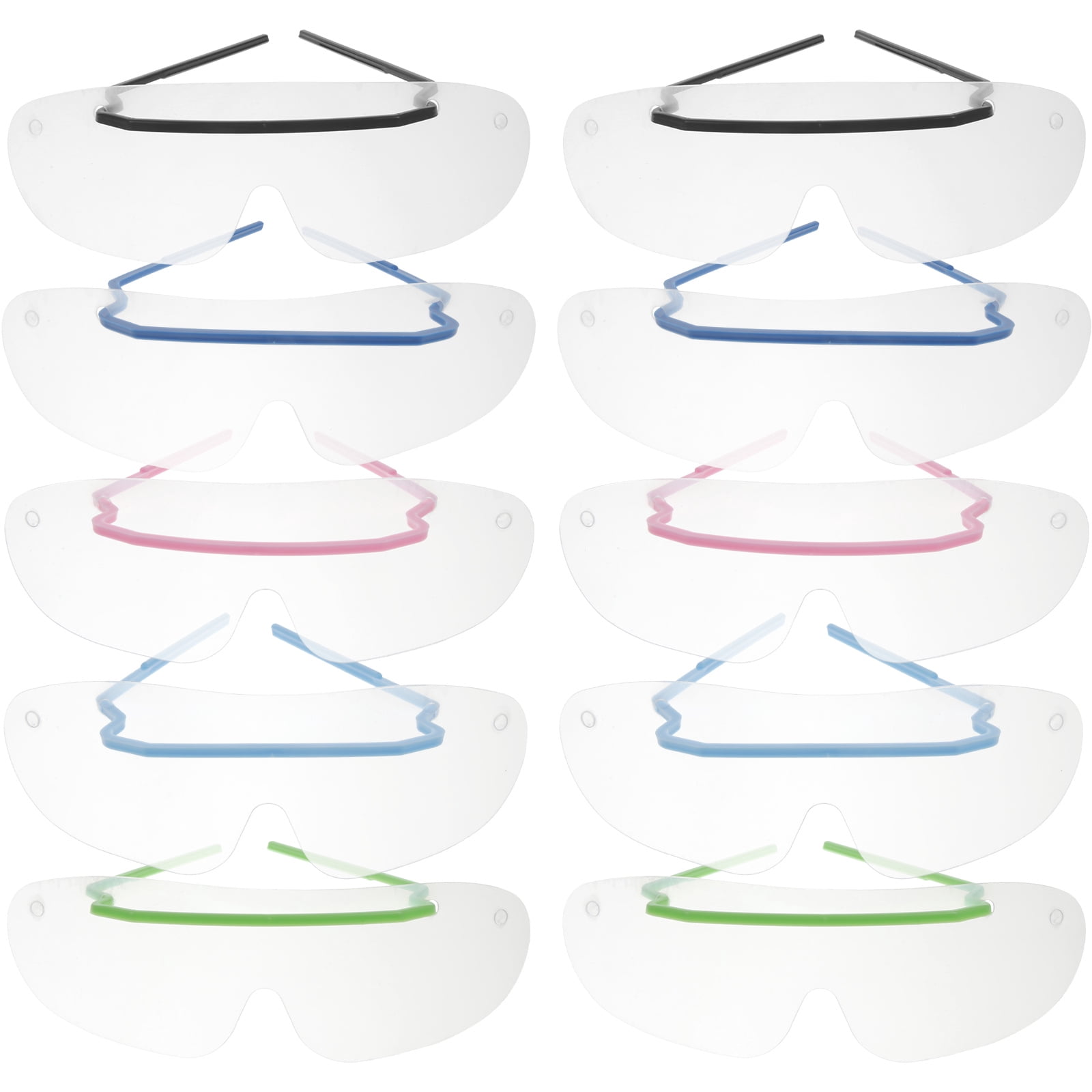 YSNOOWE 10Pcs Plastic Square Glasses for Men and Women Eye Protection ...