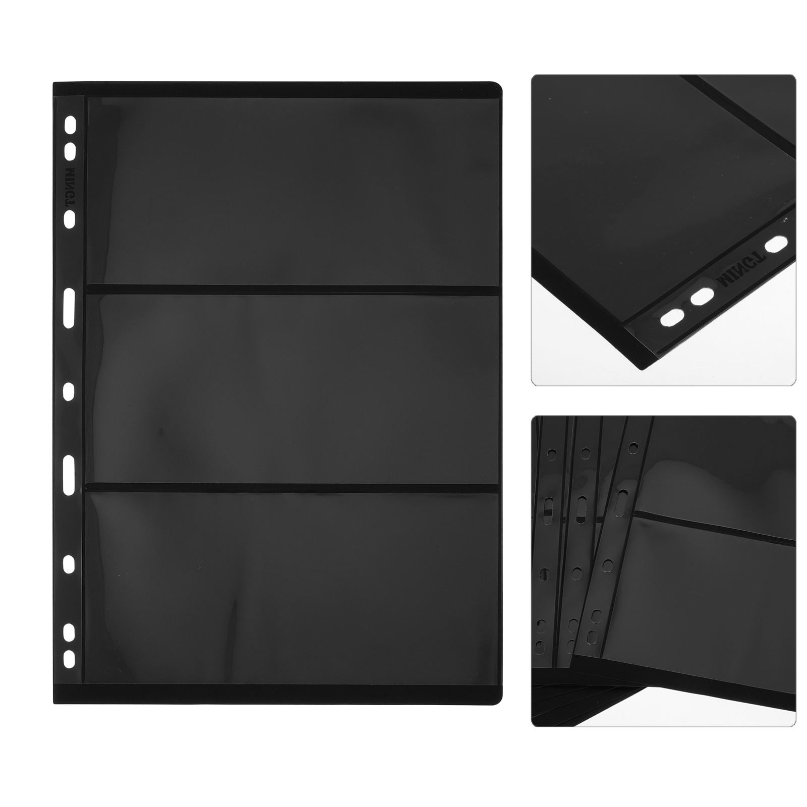 YSNOOWE 10Pcs Sticker Collecting Album Black Square Album Inner Sheets ...