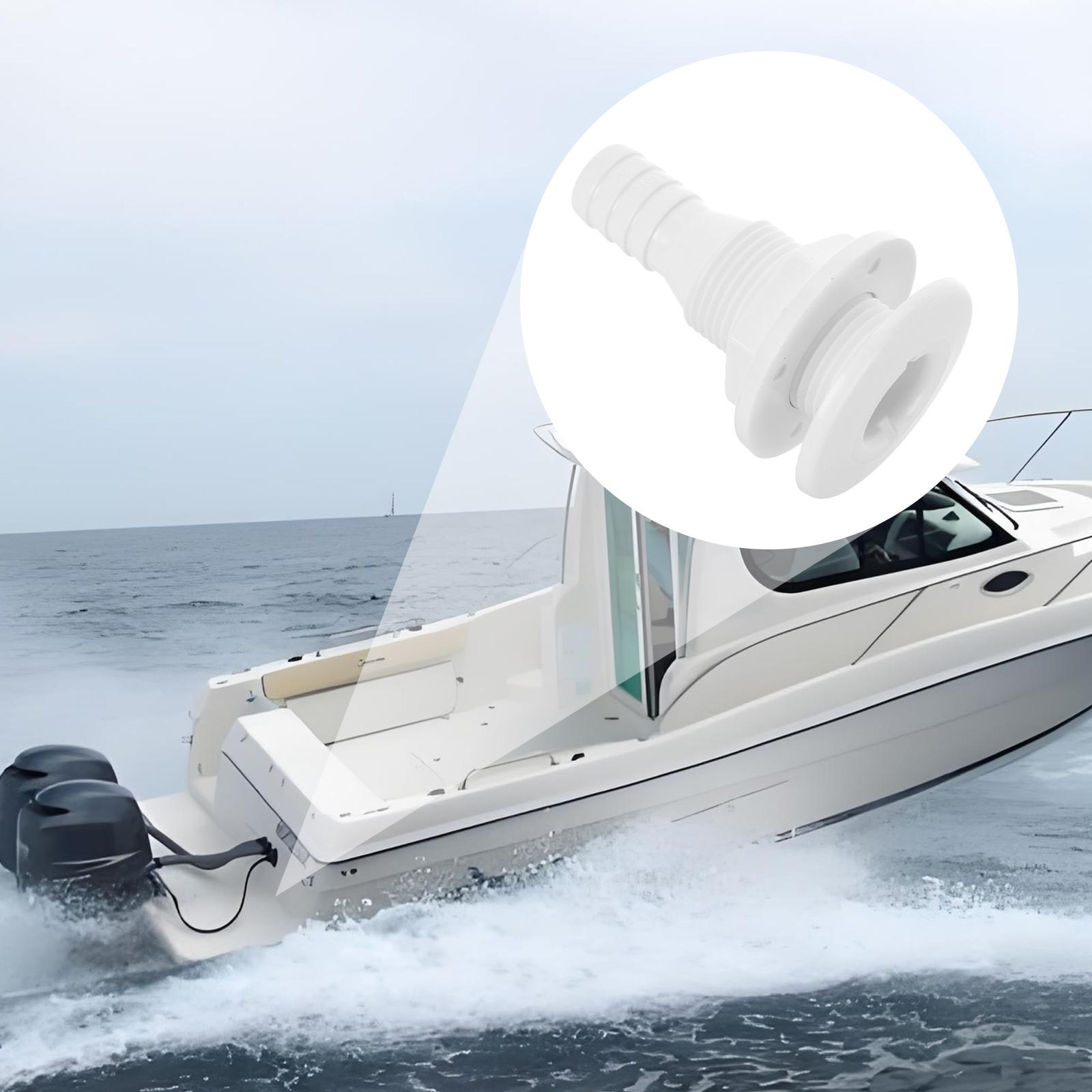 YSNOOWE 1Pack Drain Boats Fitting Durable ABS Material Round Bowl Shape ...