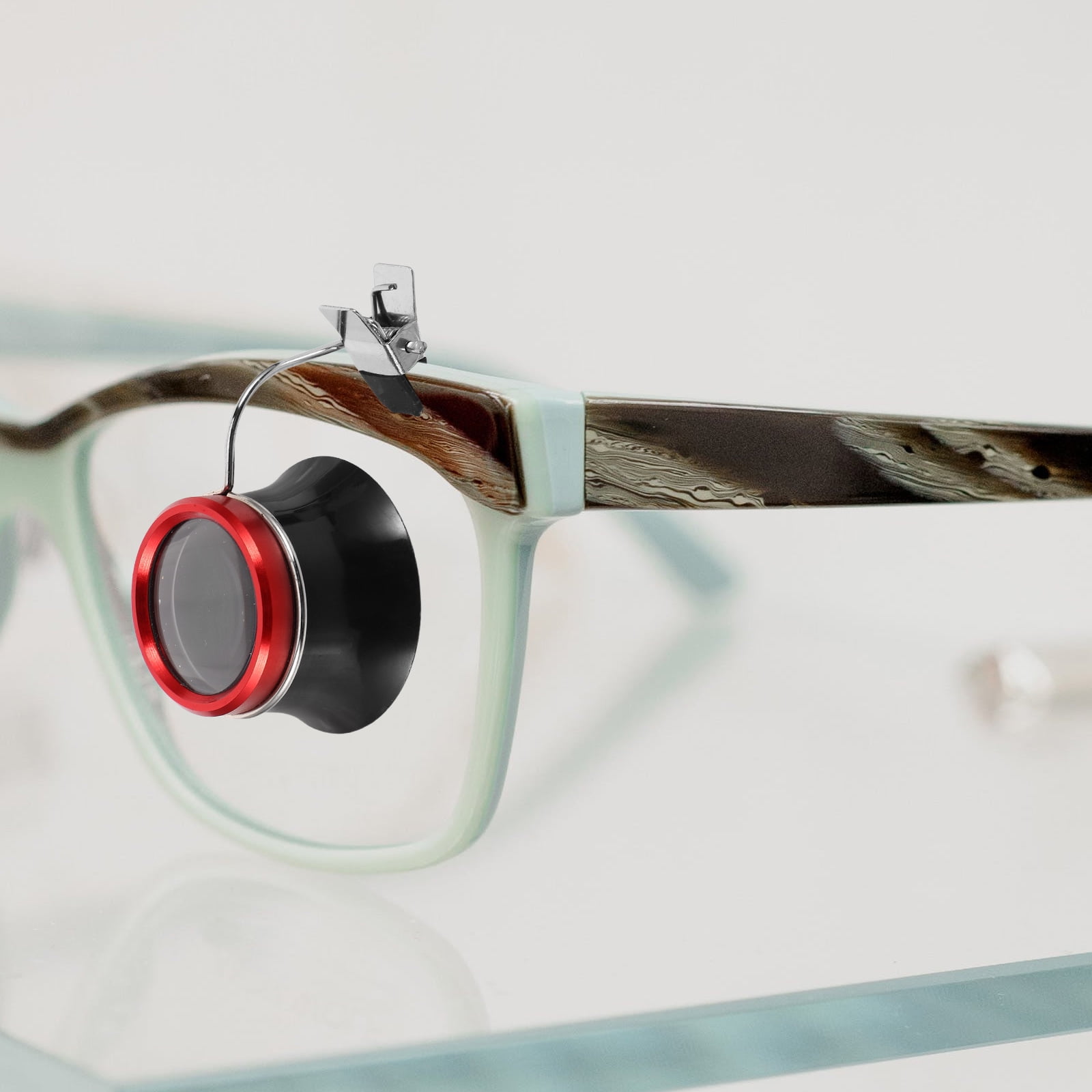 YSNOOWE 1Pack Magnifier Eyeloupe 10x Magnification Red Plastic Glass ...