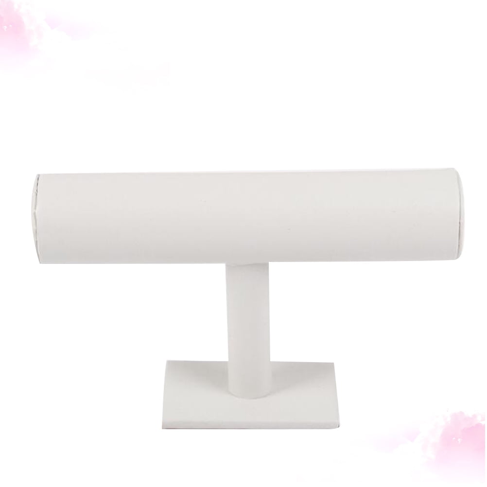 YSNOOWE 1Pack T Shaped Display Stand White 8.9X6.3X2.7in Flannel PVC ...
