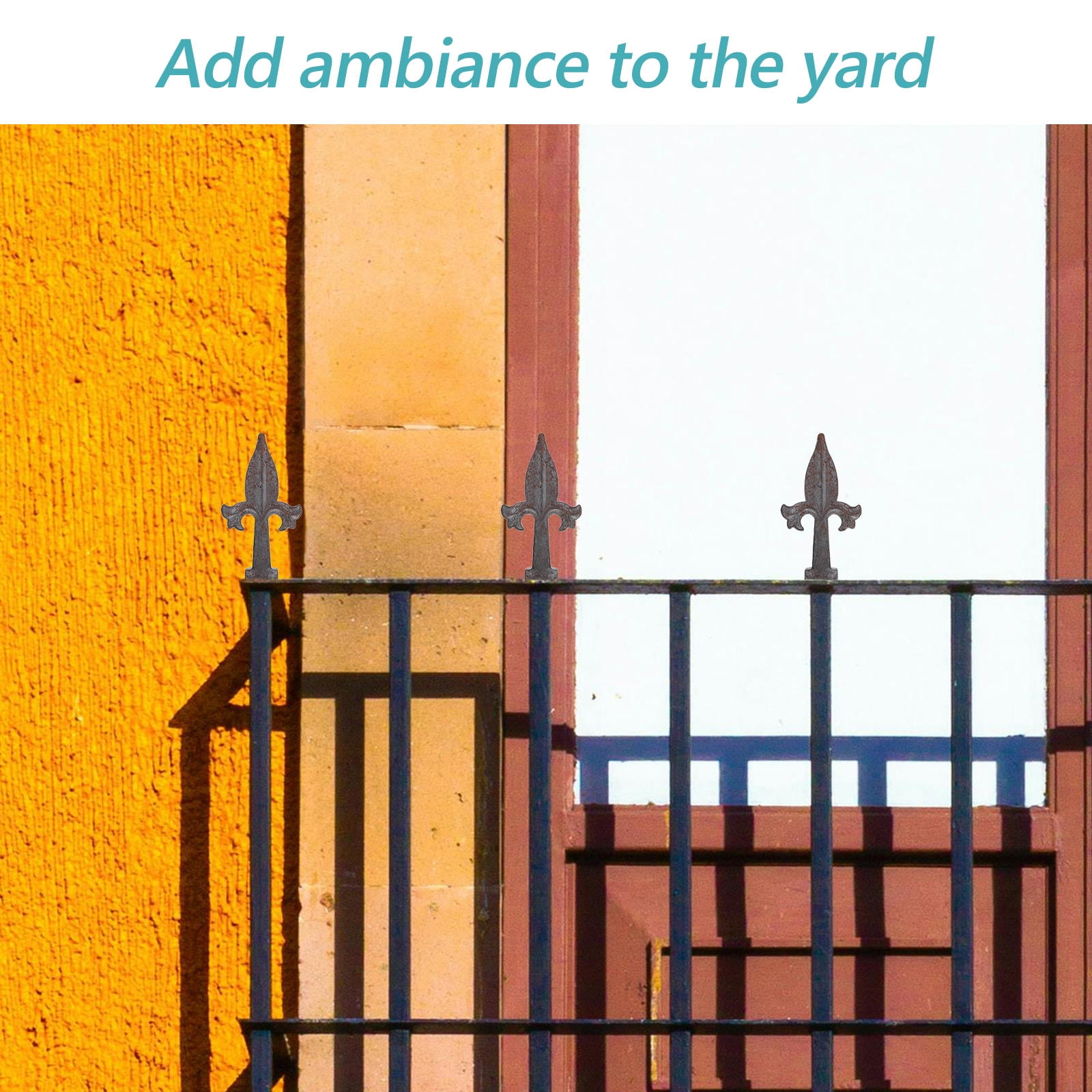 YSNOOWE 1Set Black Metal Fence Toppers for Enhanced Stability and Wear ...