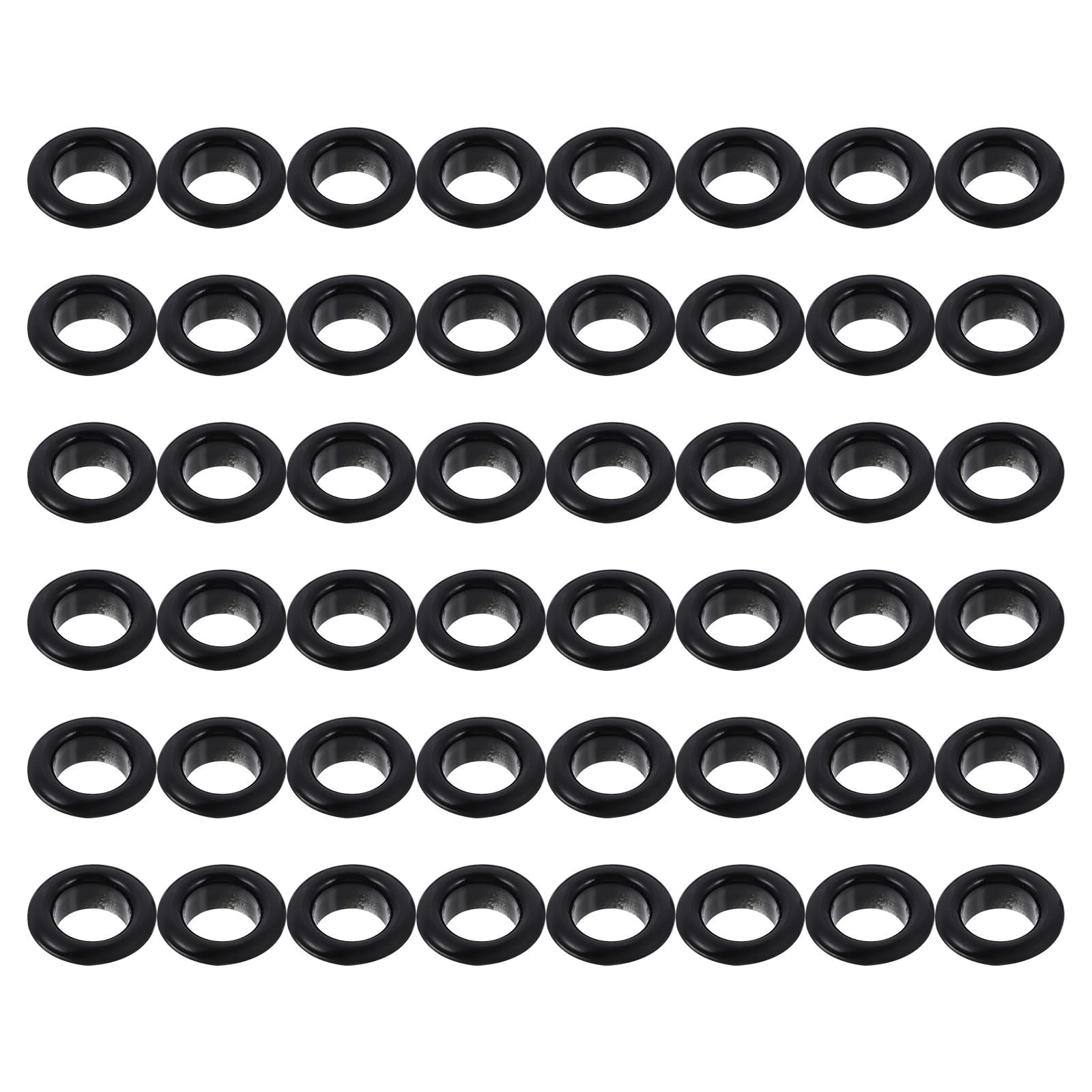 YSNOOWE 200 Pcs Metal Eyelets Kits Black Iron Grommet Eyelet Ring ...