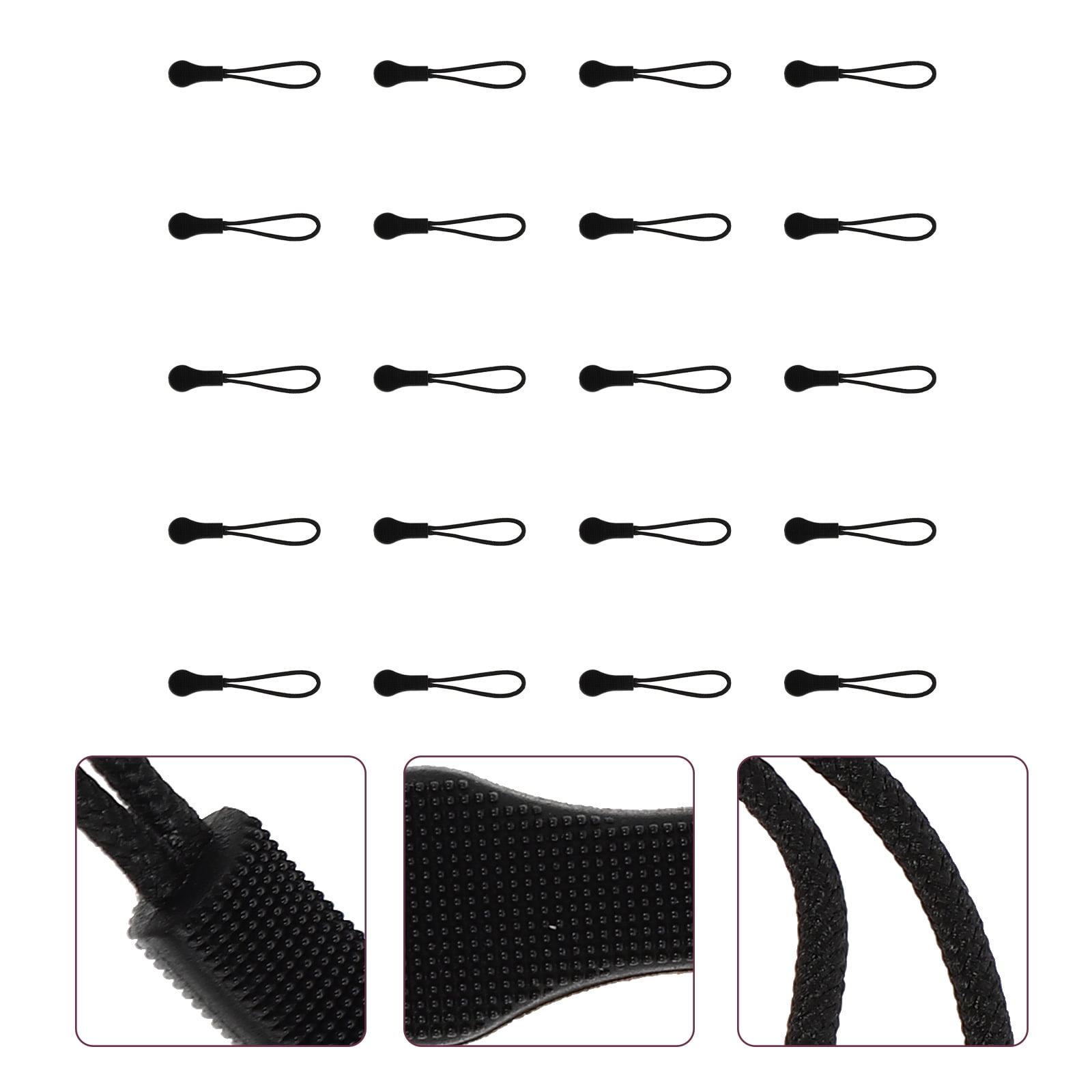 YSNOOWE Detachable Zipper Pulls Black 20Pcs 5.7X1X0.3Cm - Walmart.com