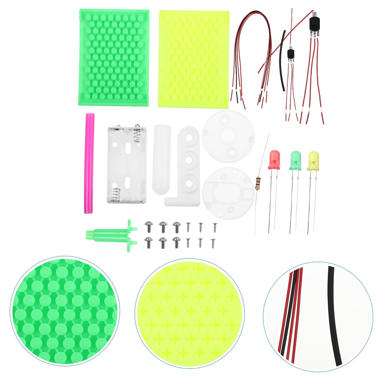 YSNOOWE 2Pcs Traffic Lights Model Assorted Color Square Shape DIY ...