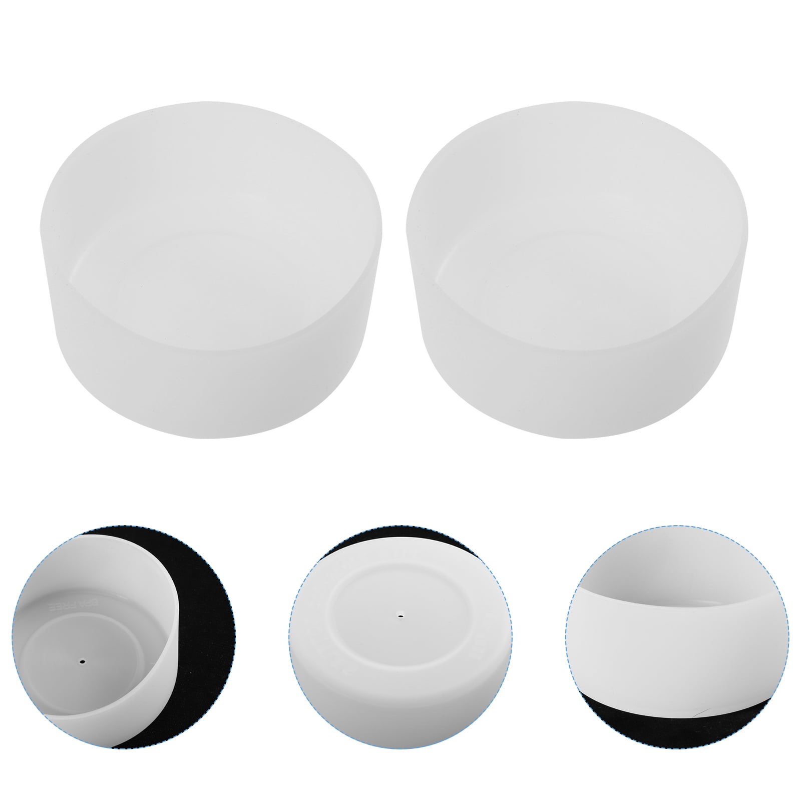YSNOOWE 2Set Cup Covers for Drinks Silicone Transparent Round for Glass ...