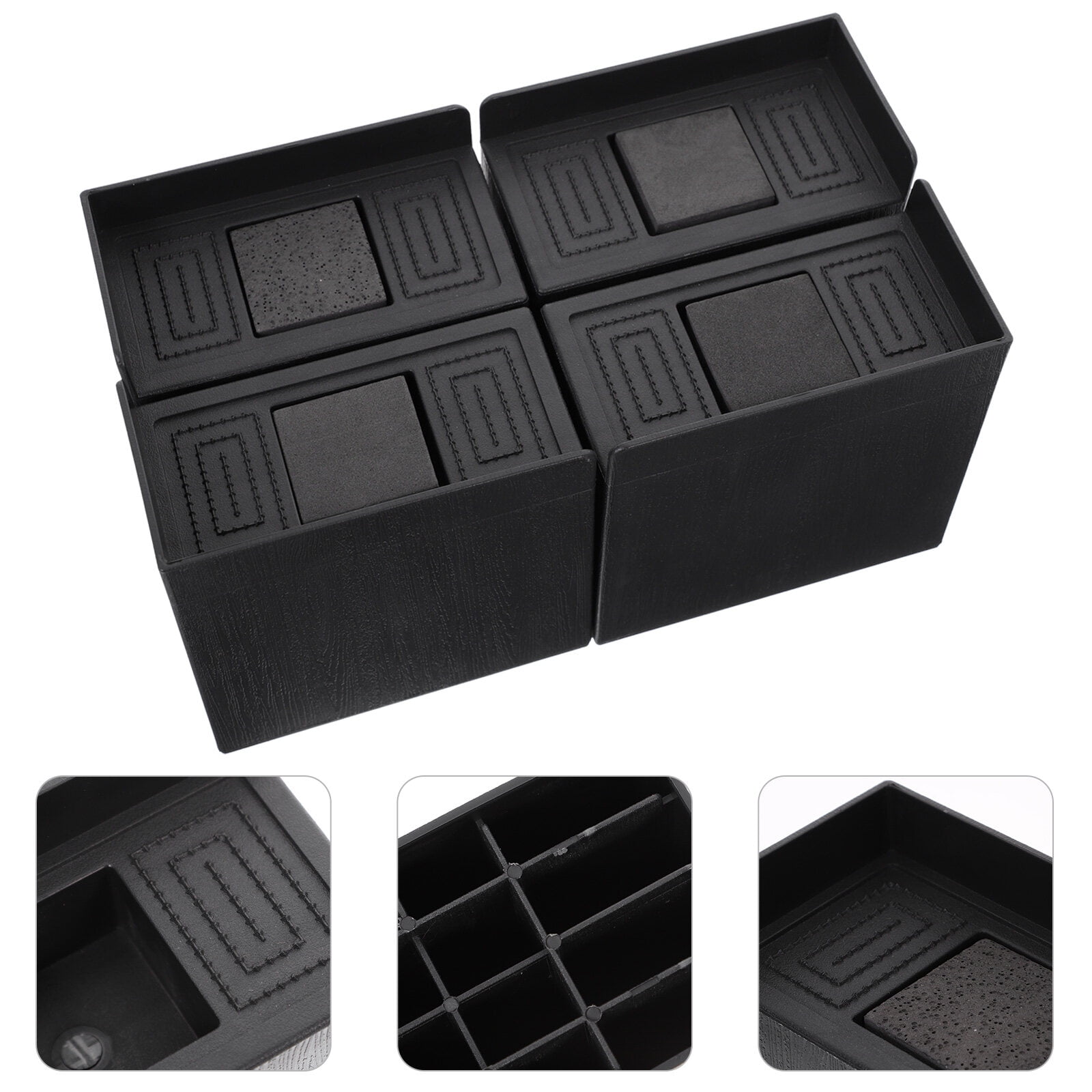 YSNOOWE 4Pcs Furniture Lift Riser Bed Risers Heavy Duty Rubber L Shaped ...
