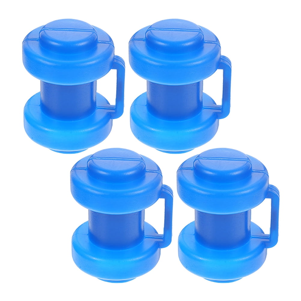 YSNOOWE 4Pcs Trampoline Enclosure Pole Cap Blue Plastic for Easy ...