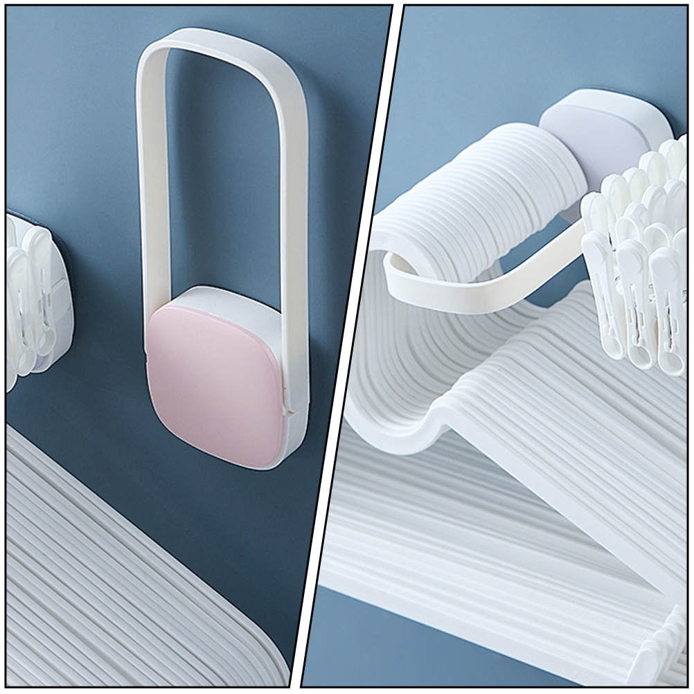 YSNOOWE 4Set Hanger Organizer Abs Material Wall Mounted Foldable ...
