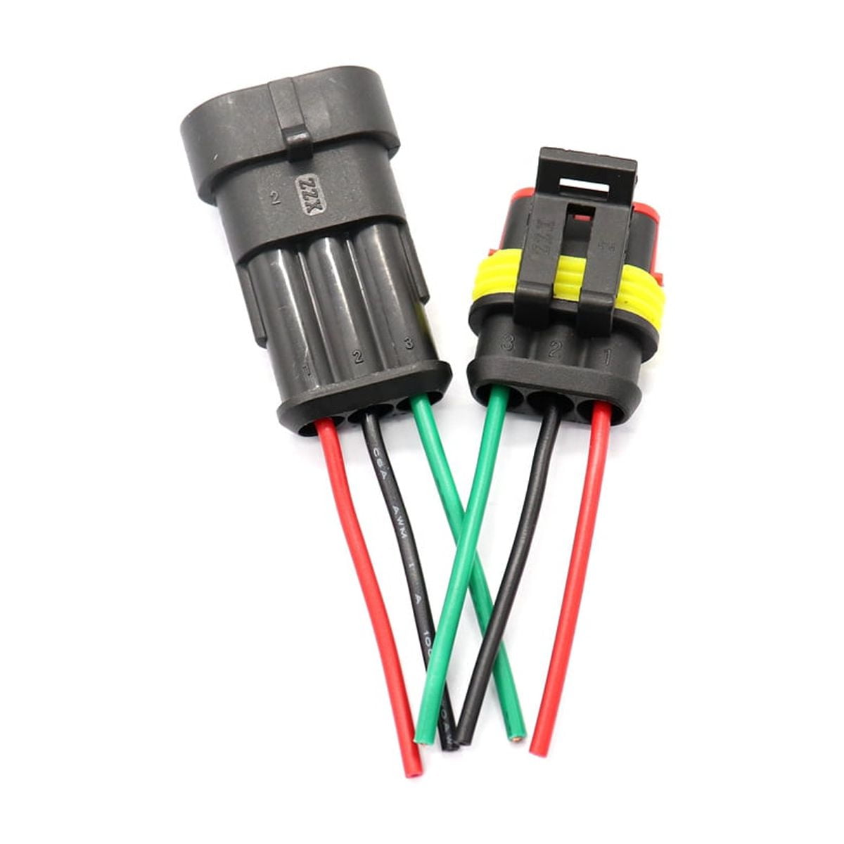 YSNOOWE 5 Pairs 3-Pin Electrical Wire Terminal Connectors Plastic ...