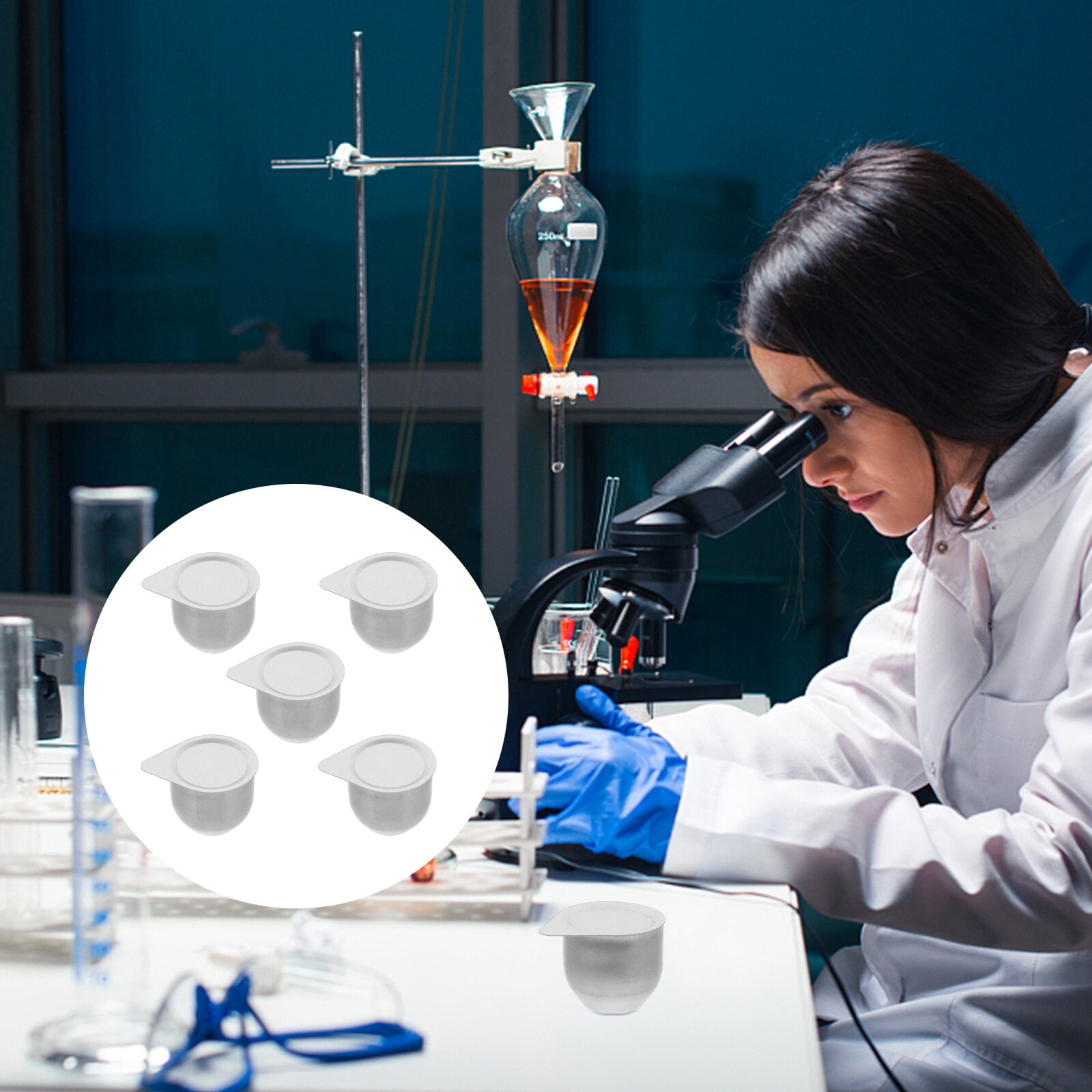 YSNOOWE 5Pcs Nickel Refining Crucible Silver Square for Precious Metals ...