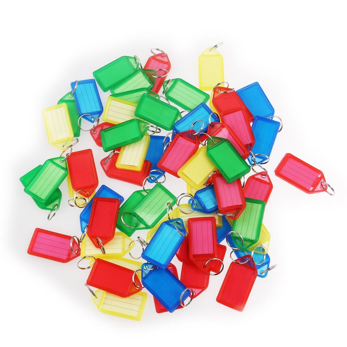 YSNOOWE 60Pcs Assorted Color Key Rings Key Identifiers Covers For ...