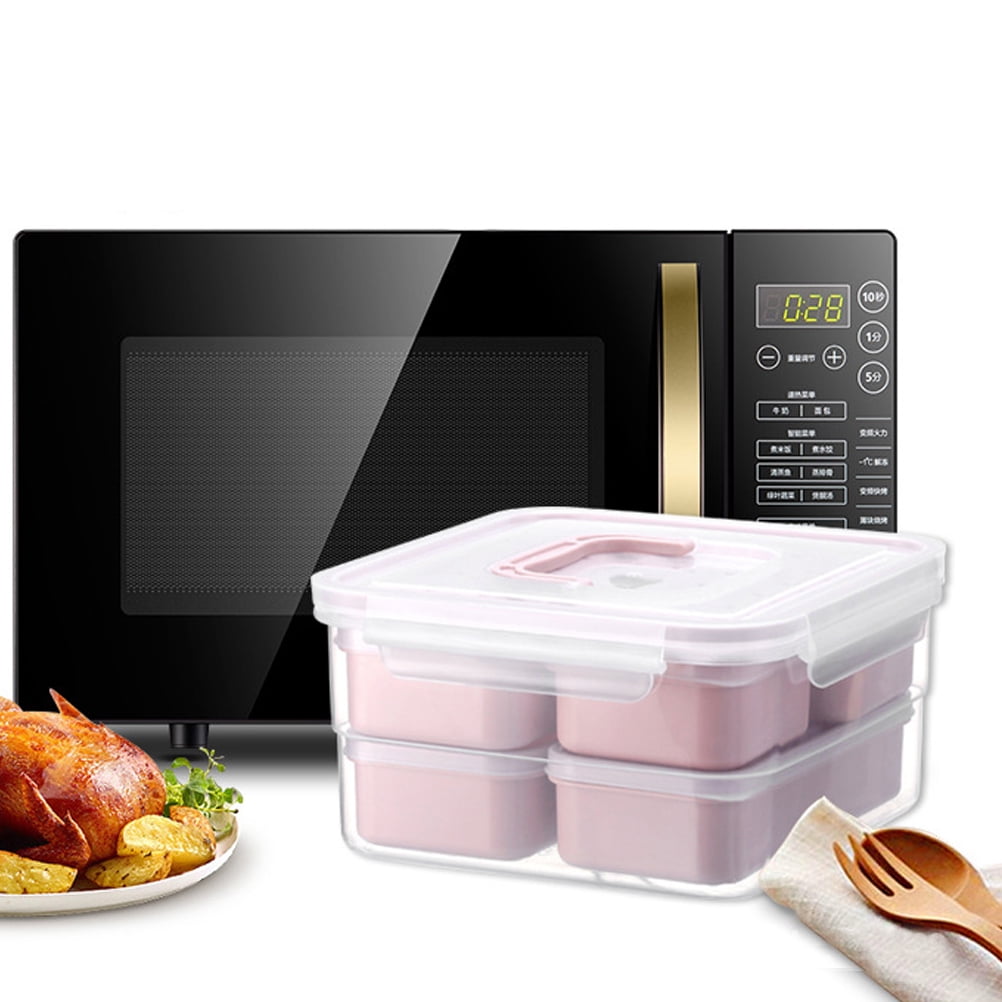 YSNOOWE 6Pcs Small Food Storage Containers Pink Plastic Leak Proof For ...