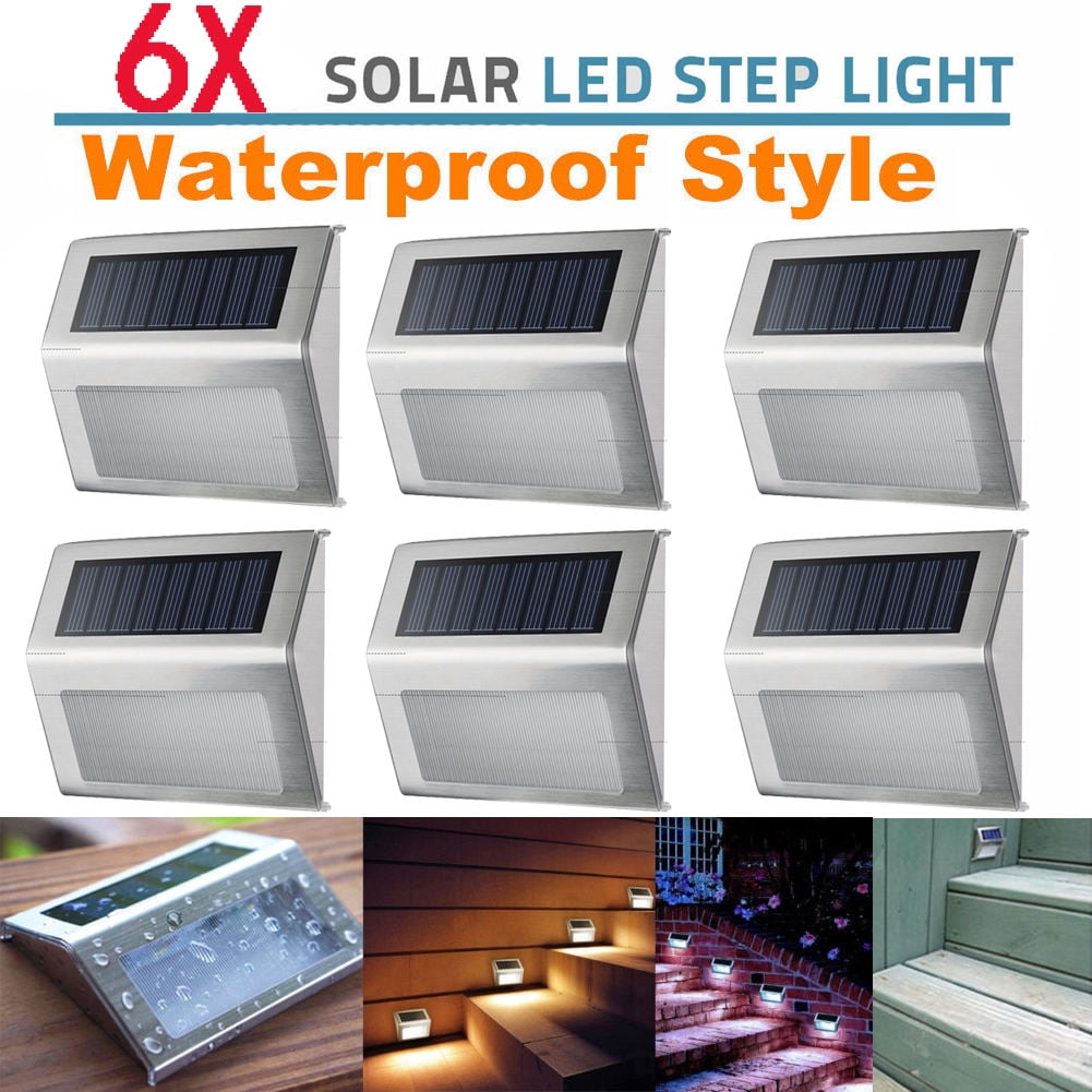 YSNOOWE 6Pcs Solar Outdoor Step Lights for Pathway Illumination in ...