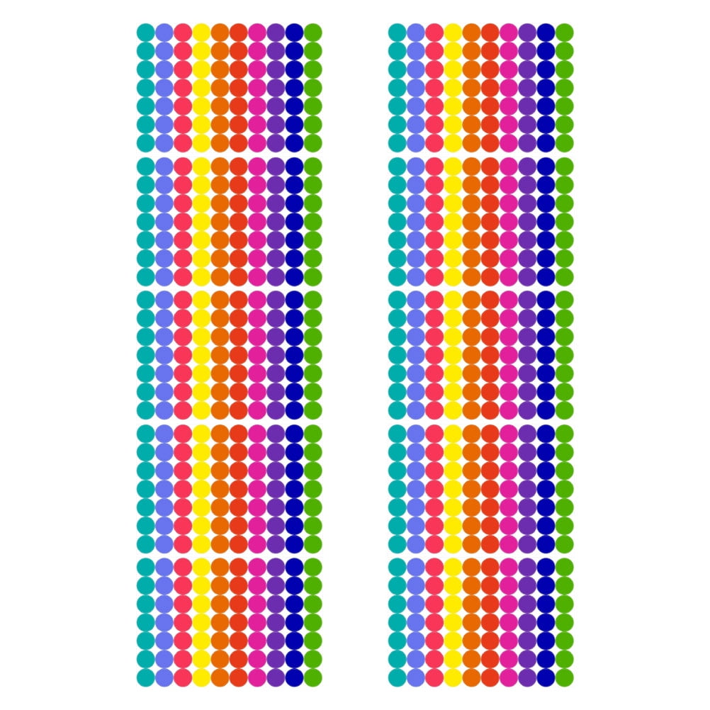 YSNOOWE 700 Small Round Stickers Adhesive Circle Coding Labels For ...