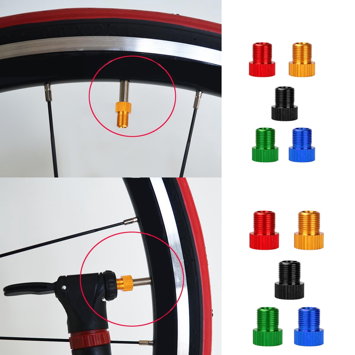 YSNOOWE Bike Valve Adapter 10Pcs in Black for Air Compressor Tools by ...