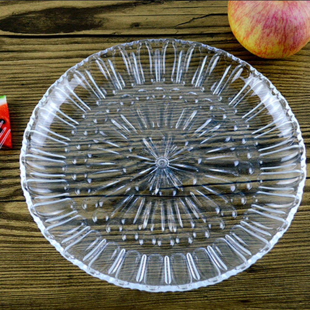 YSNOOWE Transparent Acrylic Plate Clear Tray for Entertaining 1Pcs ...