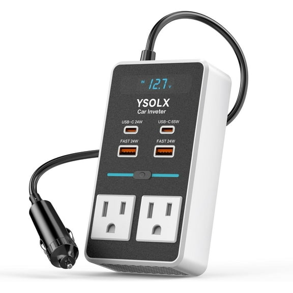 200W Car Power Inverter DC 12V to AC 110V Car Charger Adapter with PD ...