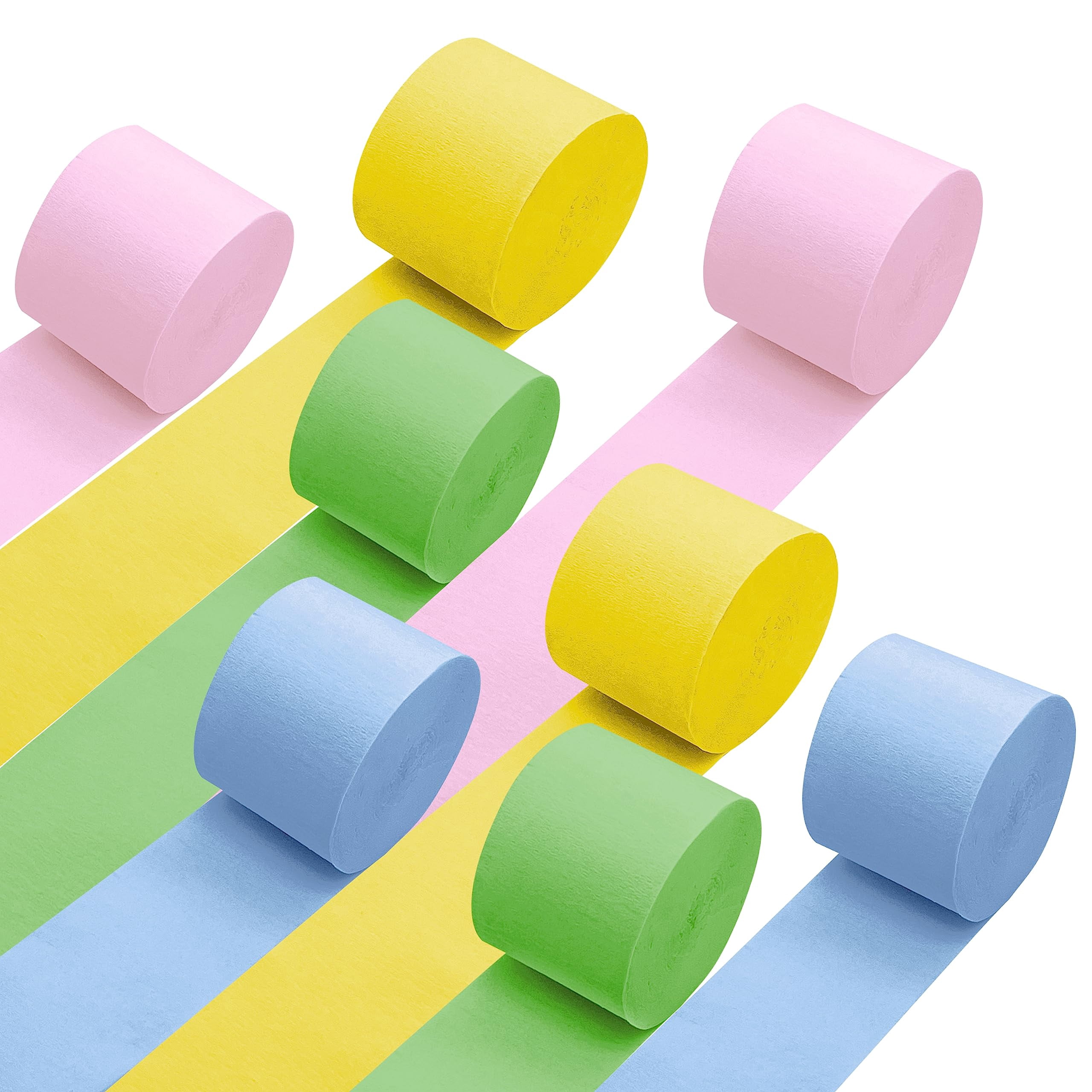YSSAI 8 RollsTRDN Crepe Paper Streamers Easter Decorations Pink Blue ...