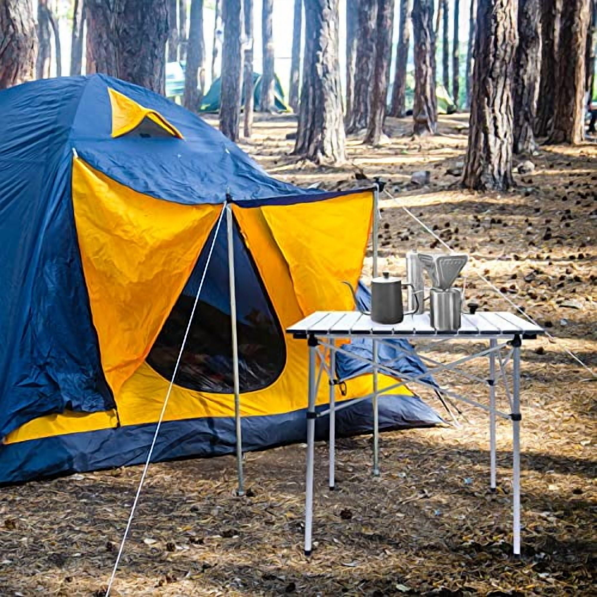 YSSOA Aluminum Folding Table for Camping, Camp Table for Picnic, Beach ...
