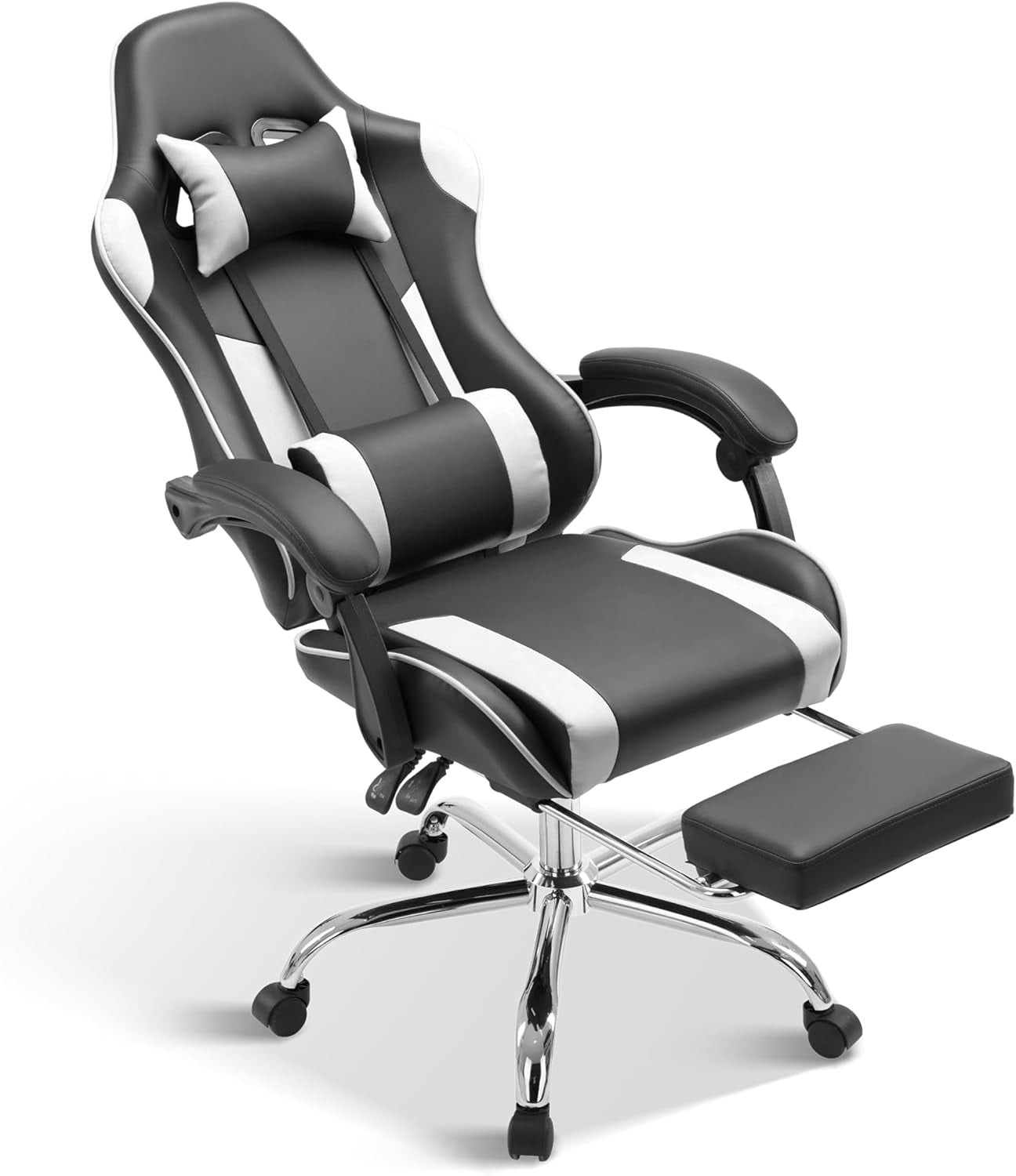 YSSOA Gaming Chair, Backrest and Seat Height Adjustable Swivel Recliner ...