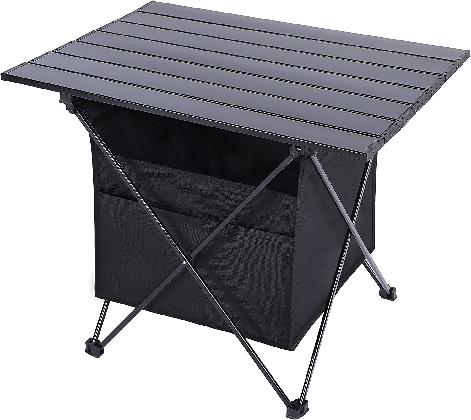 YSSOA Portable Folding Aluminum Alloy Table with High-Capacity Storage ...