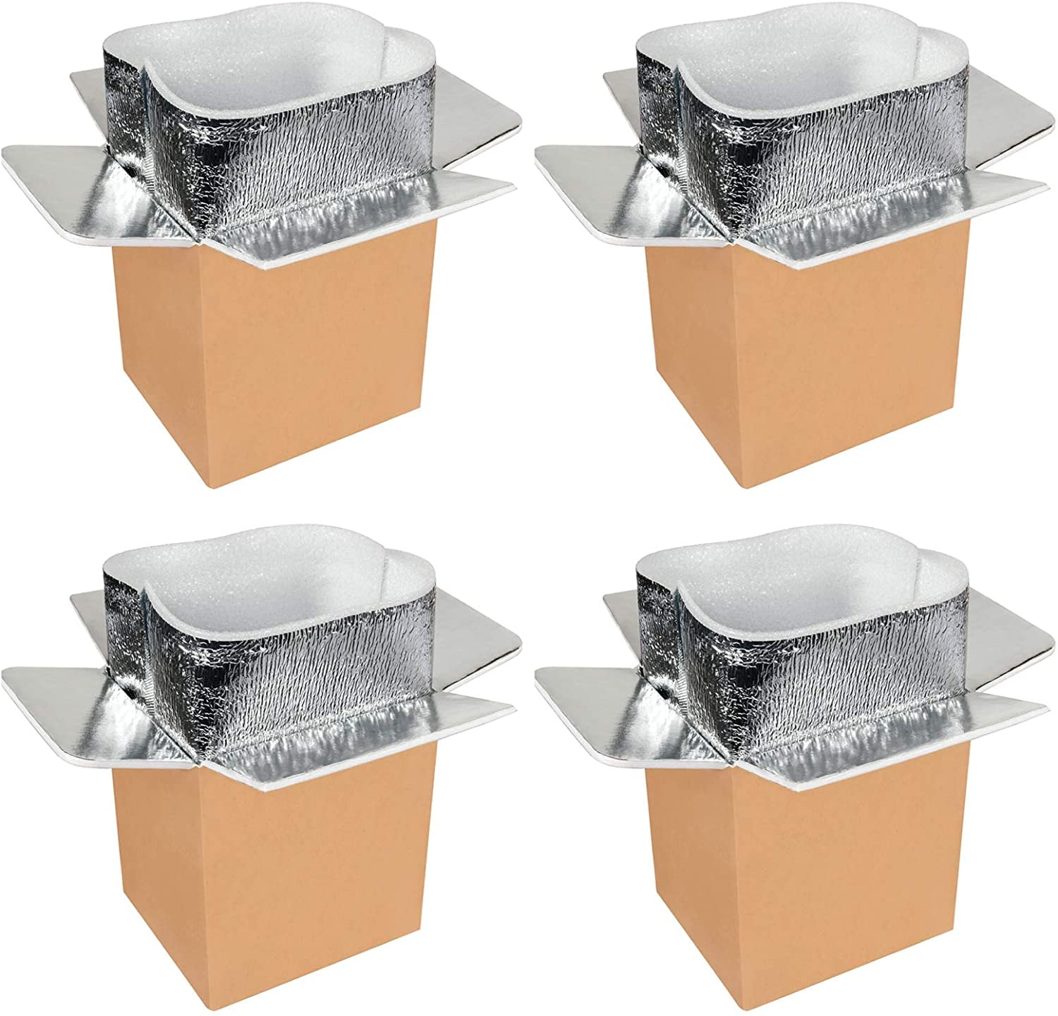 YSSOA 4 Pack 6"x5"x9" Insulated Shipping Boxes with Aluminum Foil Liner ...