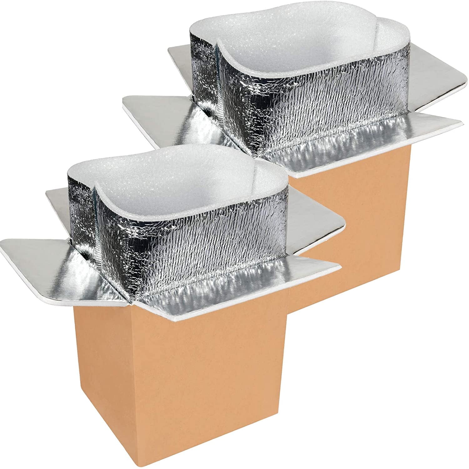 YSSOA 2 Pack 6"x5"x9" Insulated Shipping Boxes with Aluminum Foil Liner ...