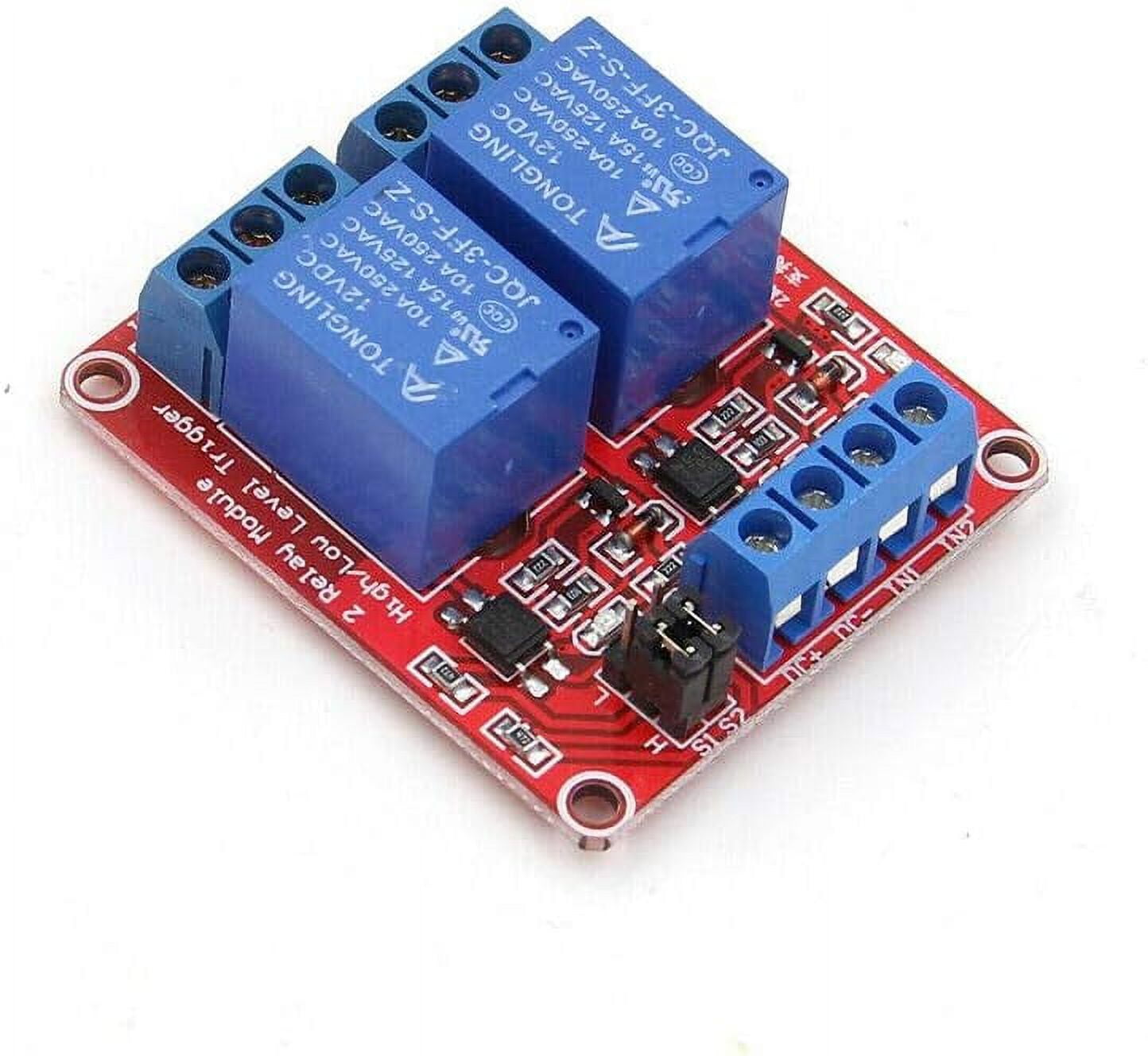 YSSTT3ANIG 2 Channel Relay Module, 12V Low Level Trigger Expansion ...