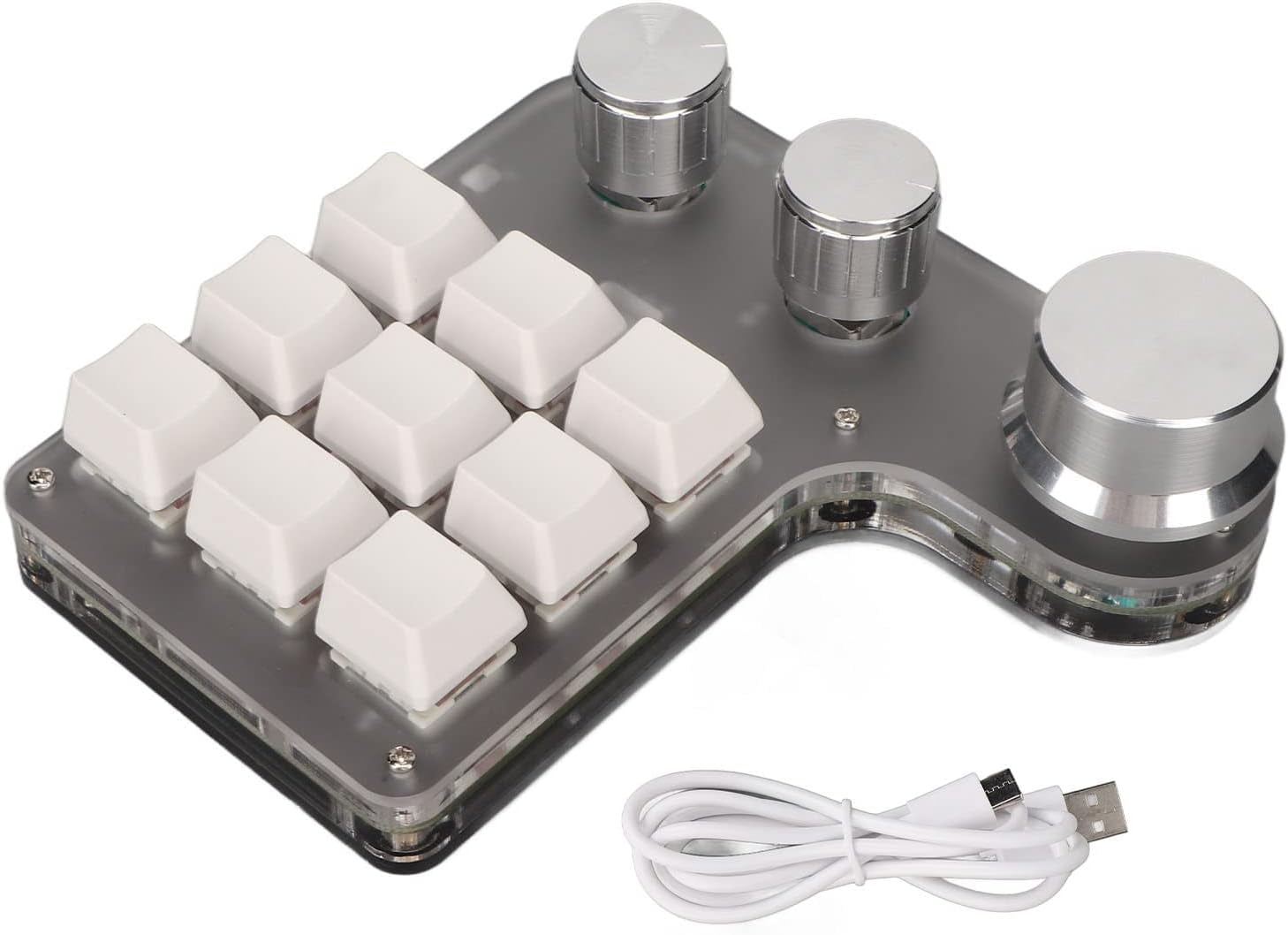 YSSTT3ANIG 9 Keys 3 Knobs Mini Custom Keypad, RGB Backlit Programmable ...