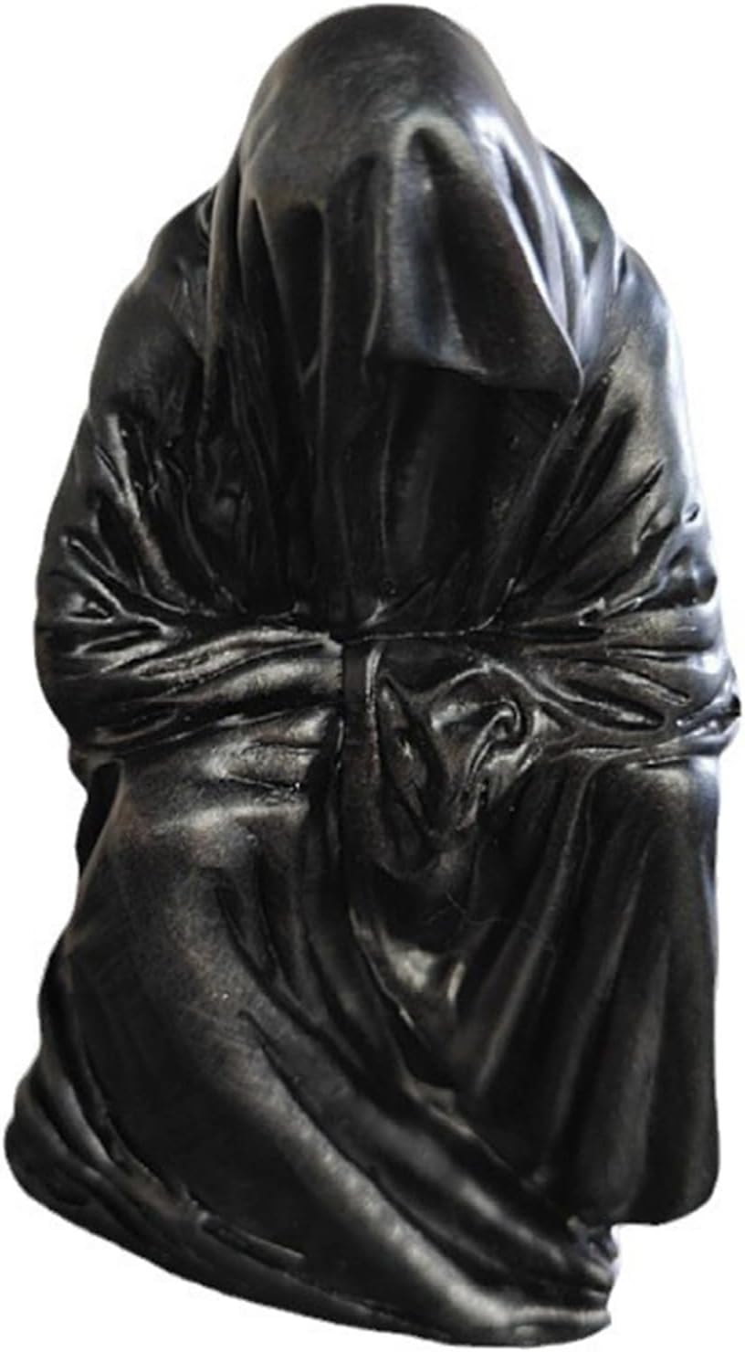 YSSTT3ANIG Grim Reaper Statue, Grim Reaper Sitting Statue, Black Horror ...