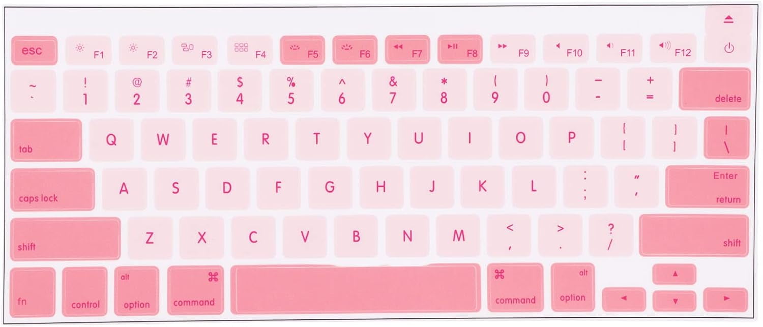 YSSTT3ANIG Pink Keyboard Stickers for iOS A1466 A1278 A1298 Keyboard ...