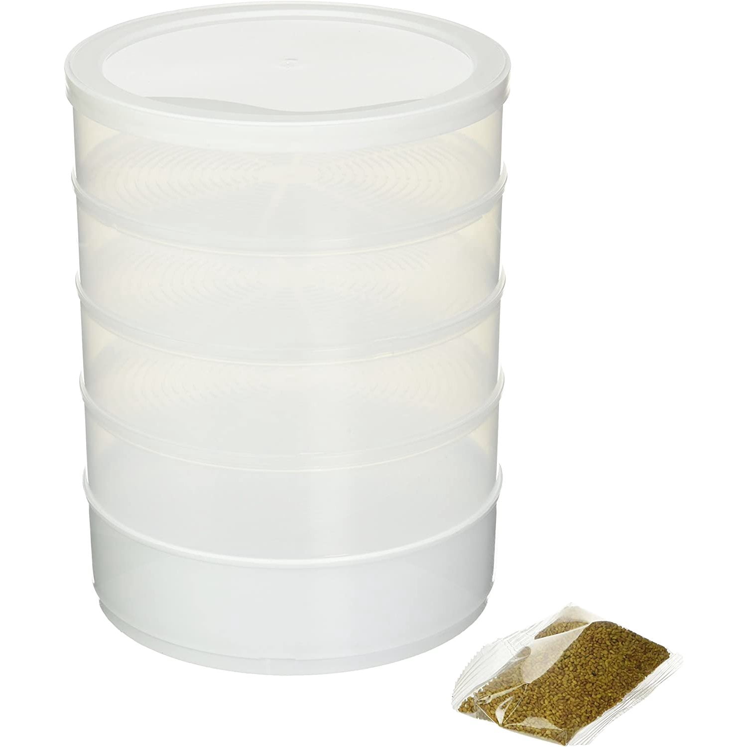 YSSY 4 Kitchen Sprouter VKP1014 with 6" Diameter Trays, 1 Oz Alfalfa ...