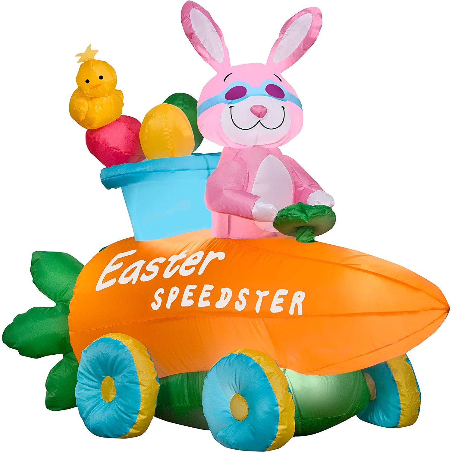 YSSY Airblown Inflatable Easter Bunny in Speedster Scene - Walmart.com