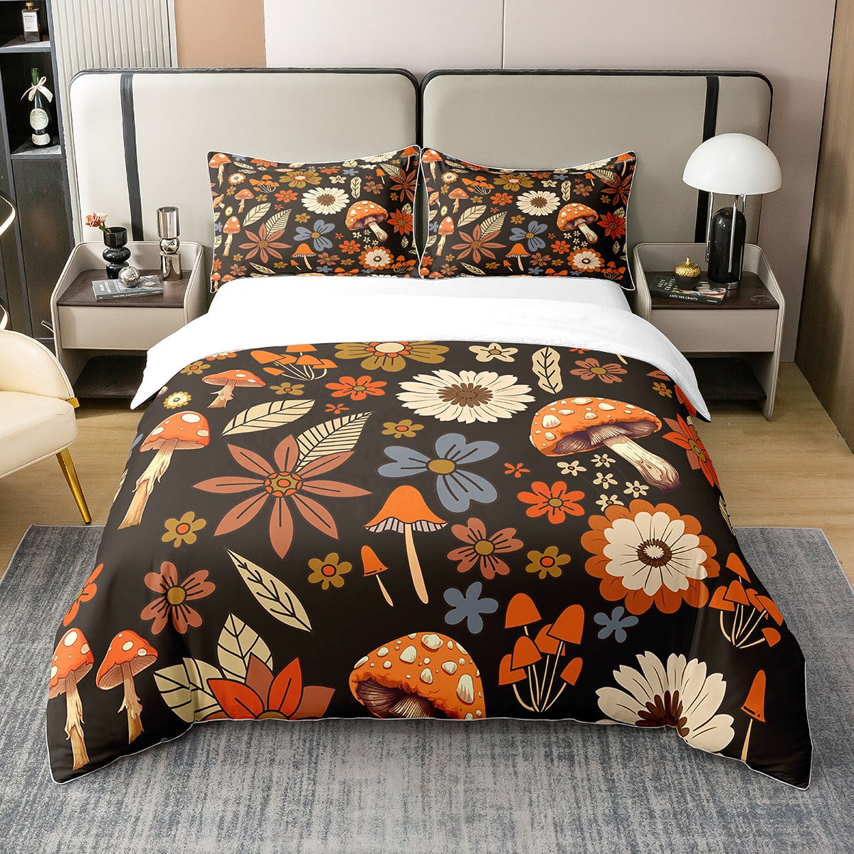 Yst 100 Cotton 60s 70s Groovy Floral Comforter Cover King Size