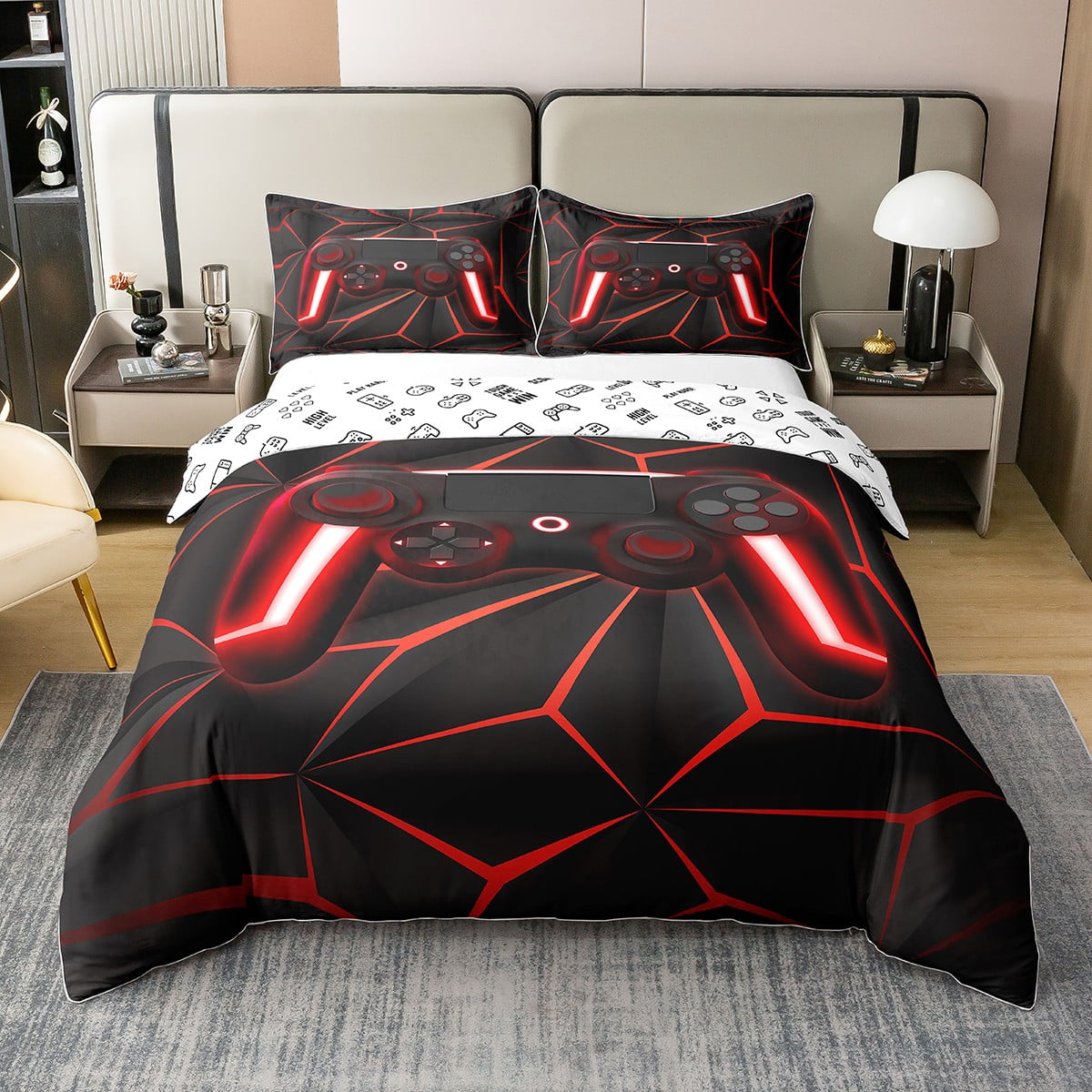 YST 100% Cotton Boys Gaming Comforter Cover Full Size Video Games ...