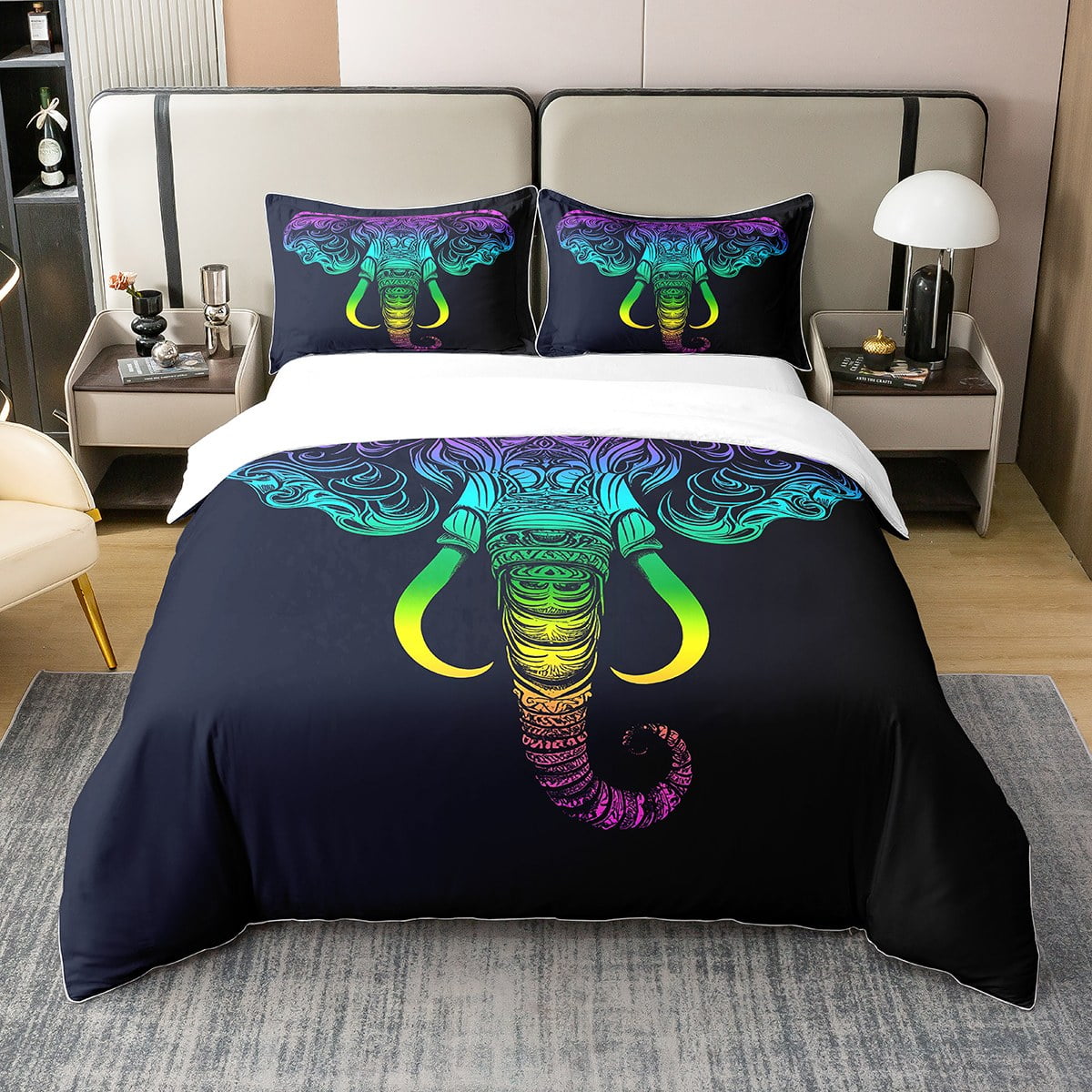 Erosebridal 100% Cotton Elephant Comforter Cover For Women Men Teens ...