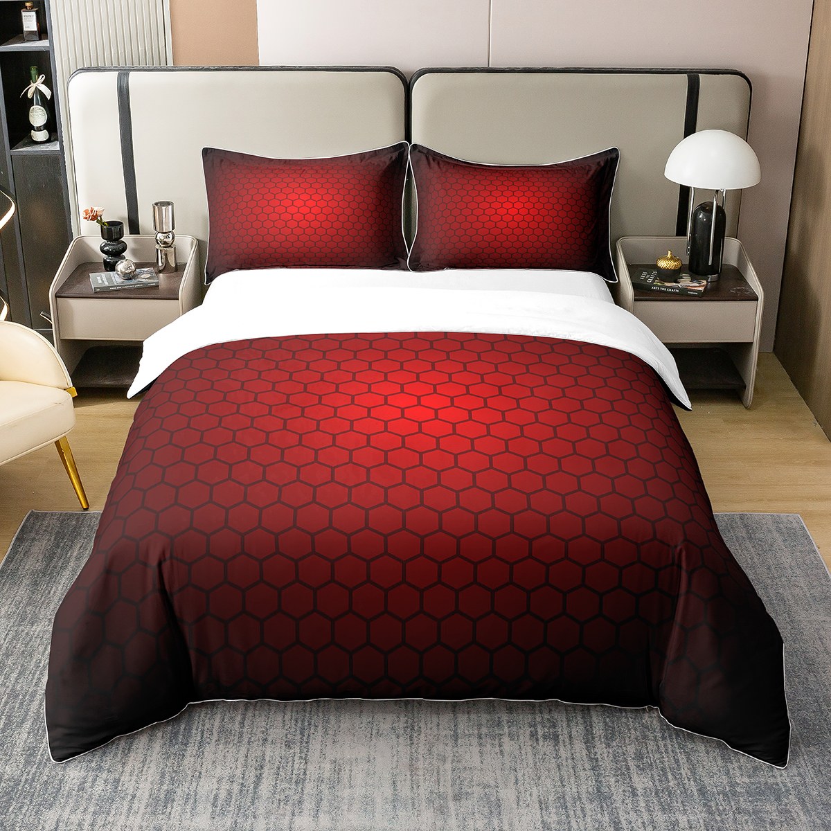 Erosebridal 100% Cotton Honeycomb Bedding Set Gothic Beehive Comforter ...
