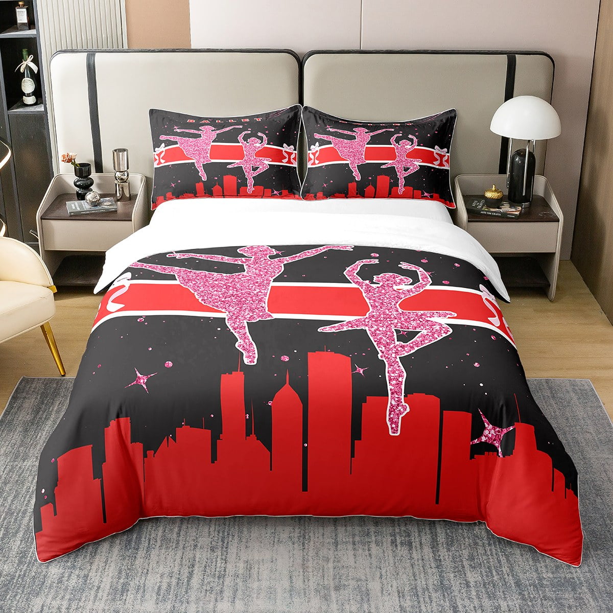 Erosebridal 100% Cotton Comforter Cover Ballet Bed Set,Graceful ...