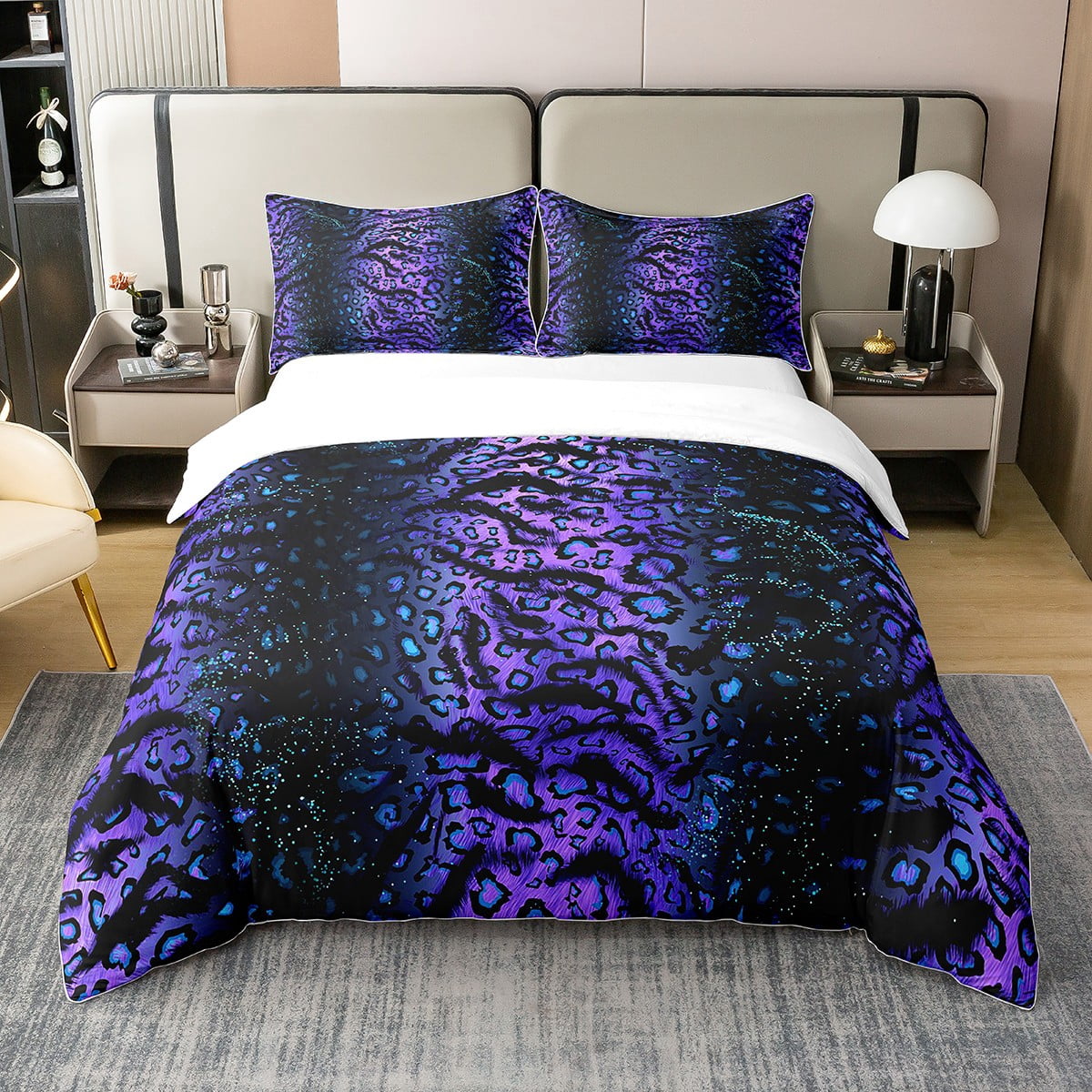 YST 100% Cotton Spider Abstract Art Duvet Cover Queen,Blue Purple ...